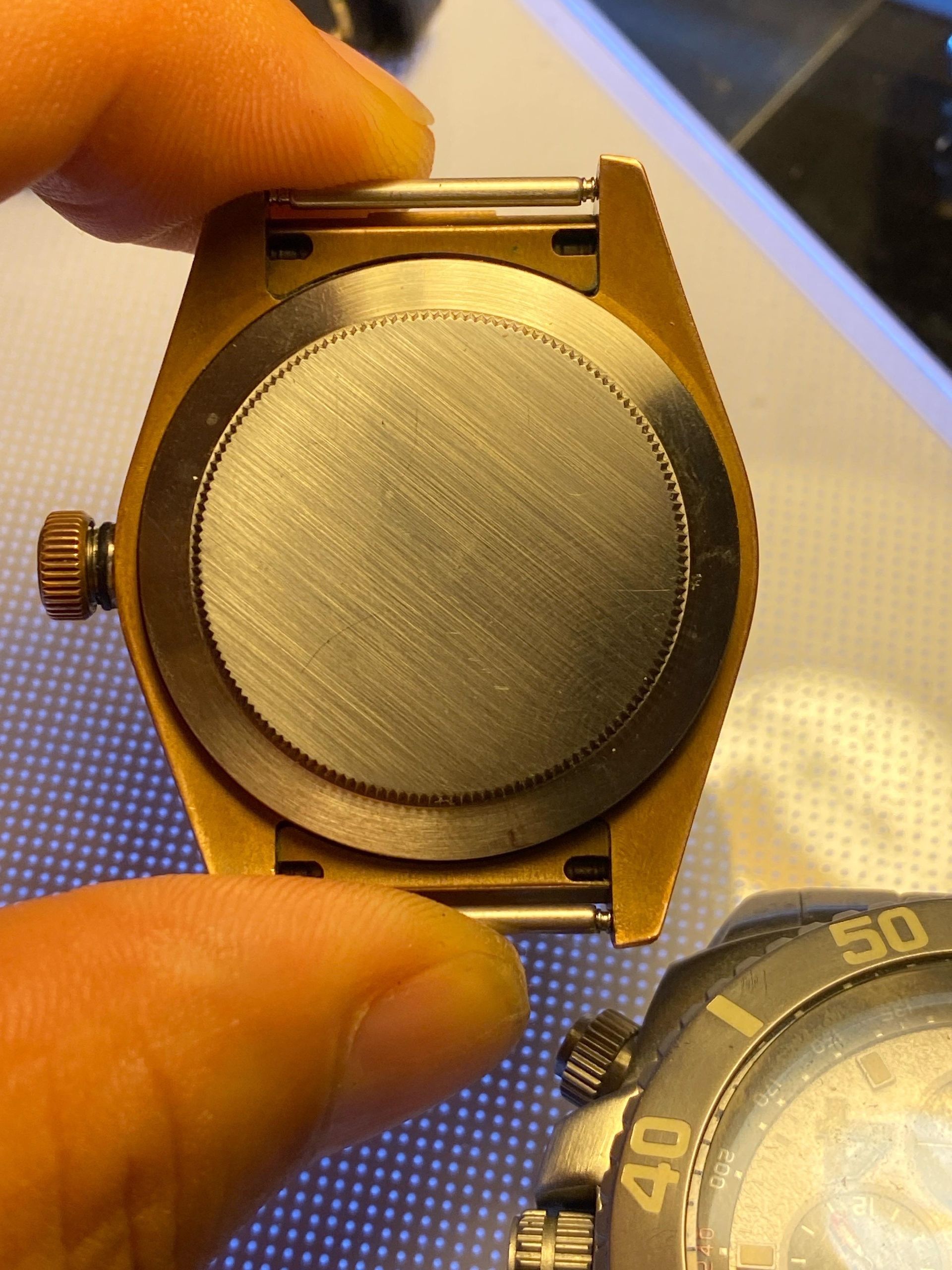 Over wound , main spring locked up movement. | WatchCrunch