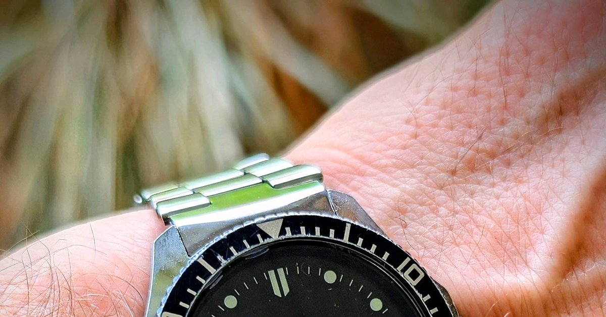 80s Timex Marlin Red dot diver | WatchCrunch
