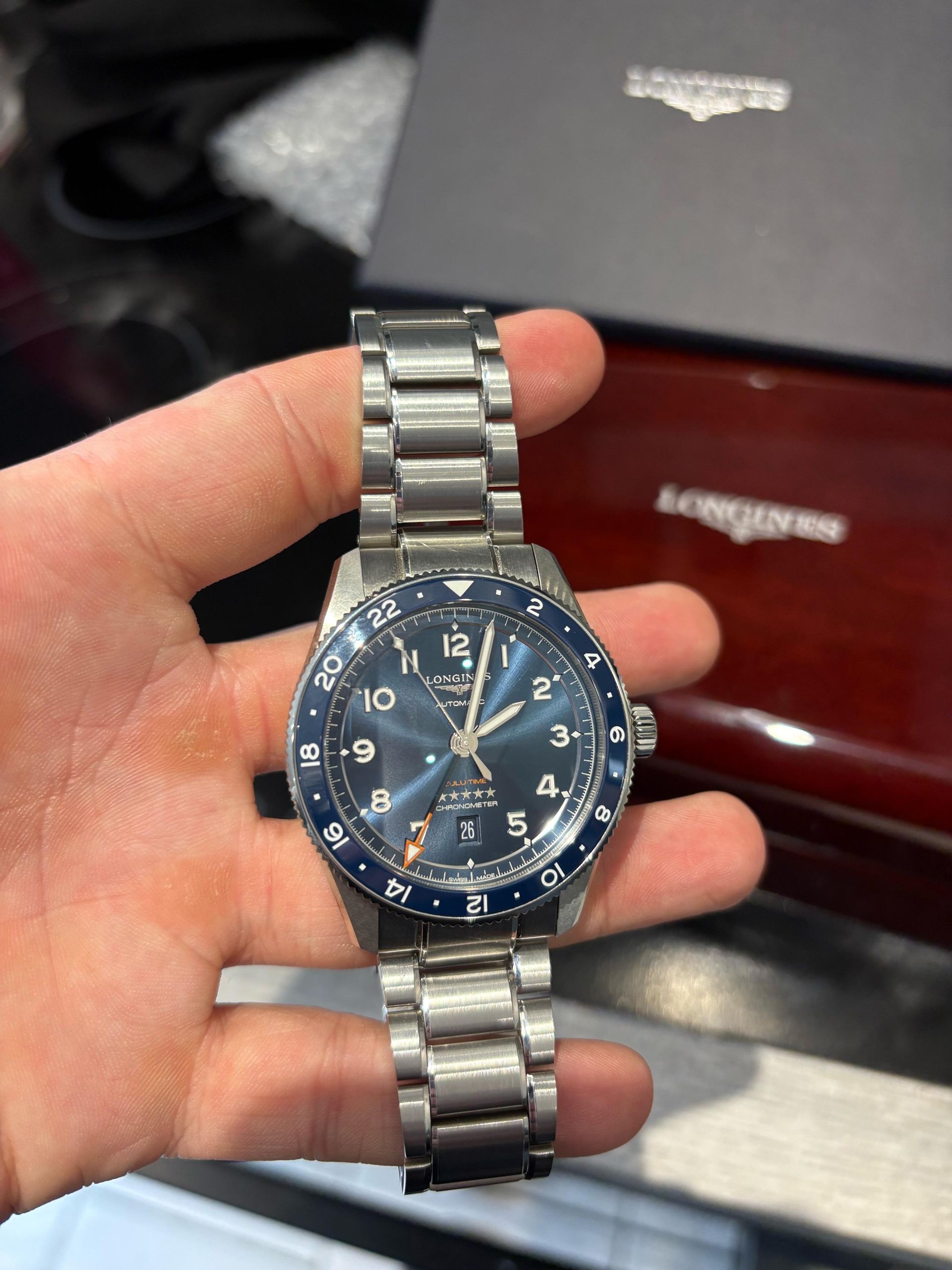 NWA Longines Zulu Timer GMT Blue | WatchCrunch