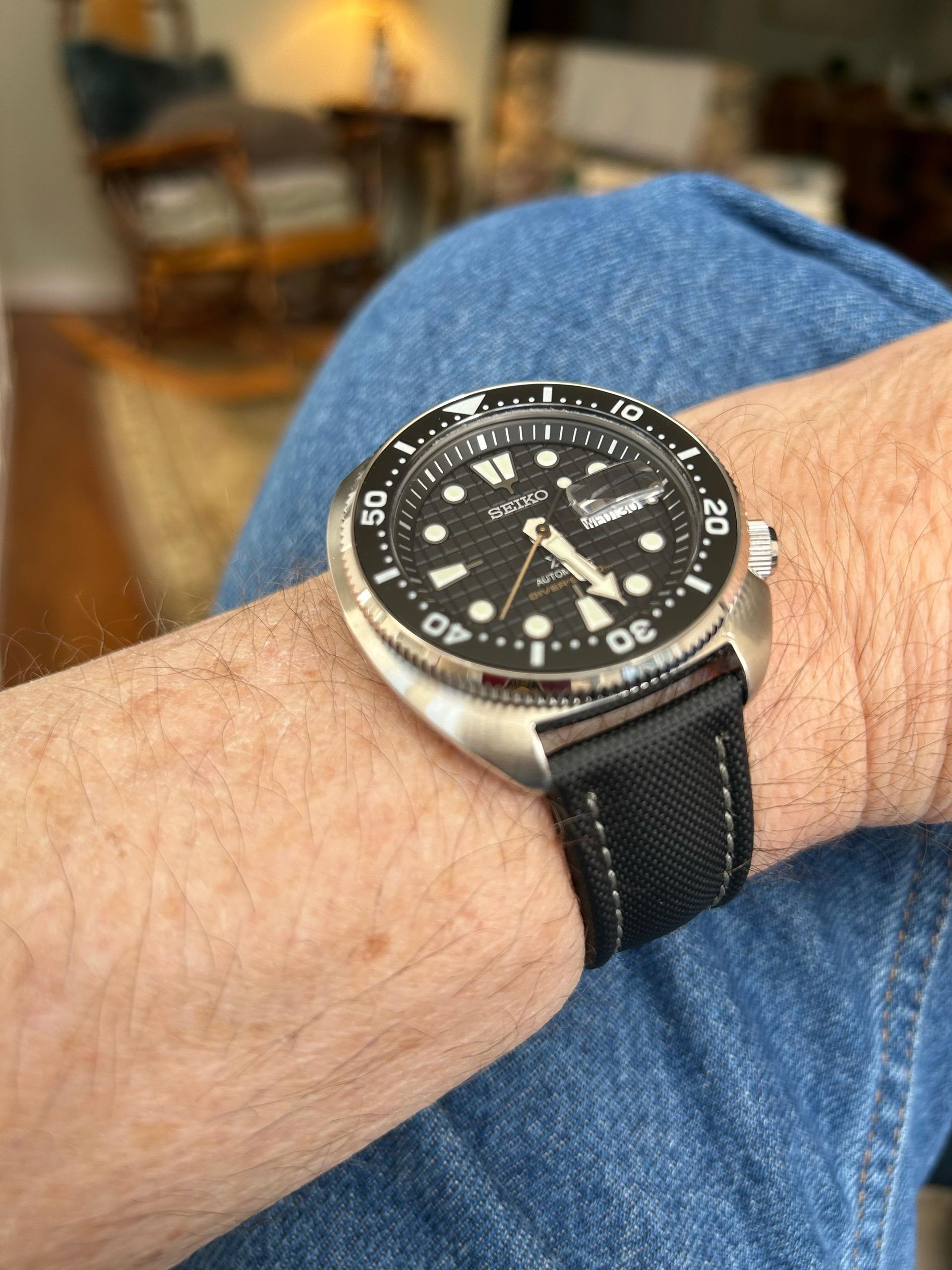 Seiko King Turtle - Sailcloth strap | WatchCrunch