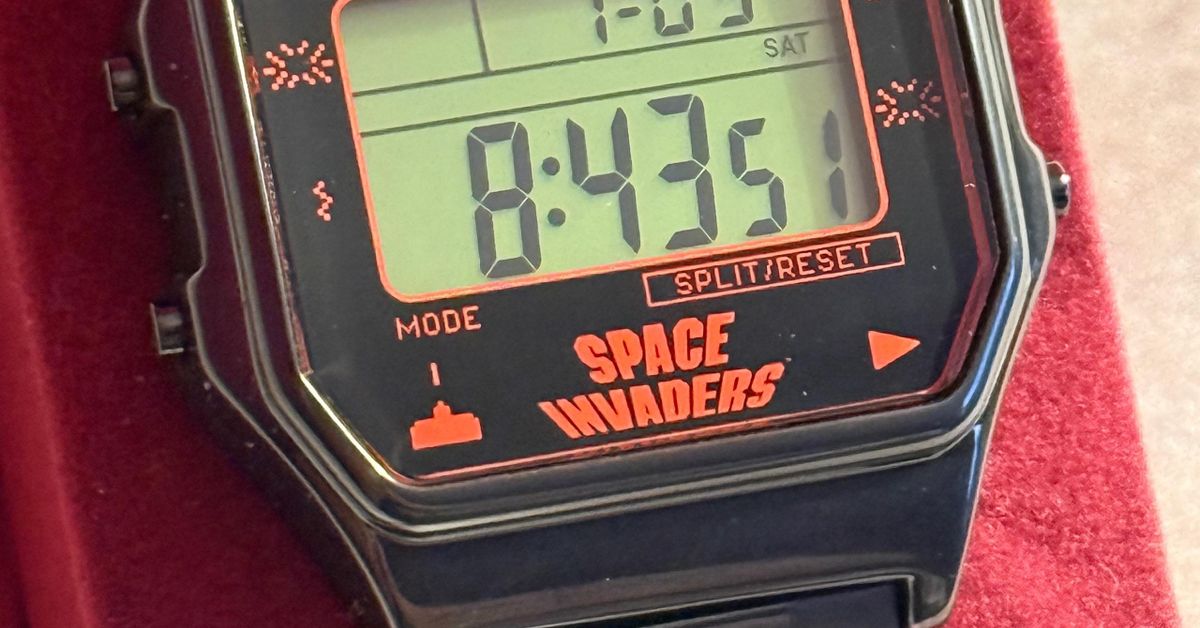 Timex X Space Invaders Retro Alien T80 Watch TW2V30200 Digital Alarm ...