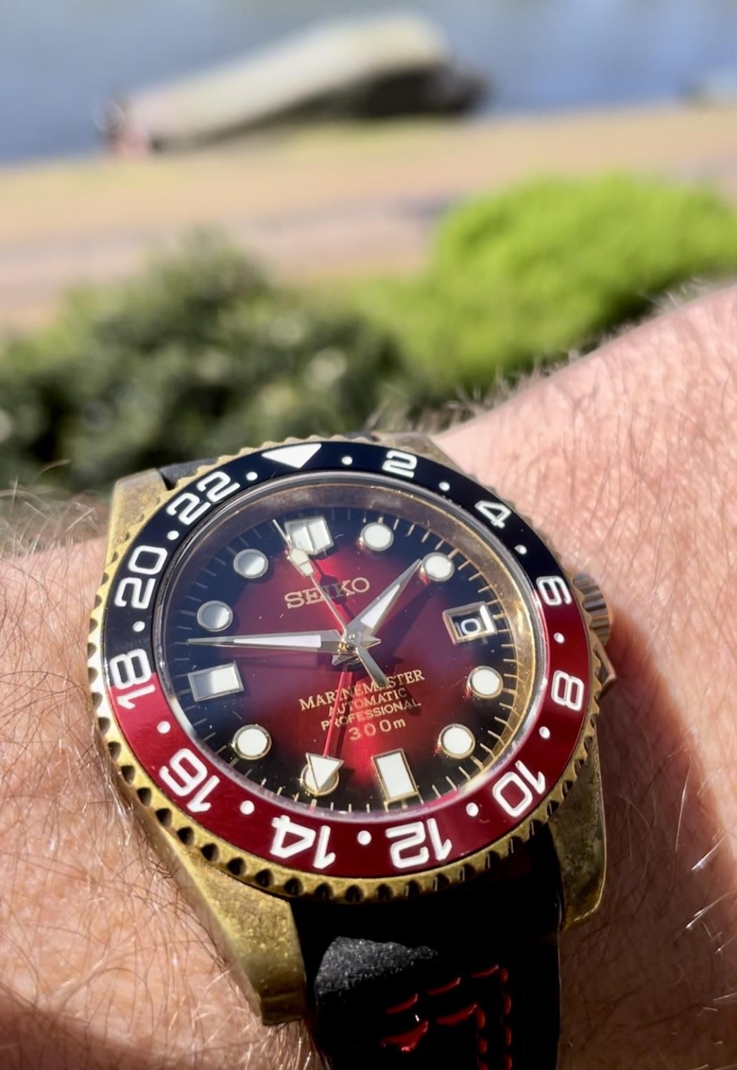 My bronze Coke GMT Seiko Mod | WatchCrunch