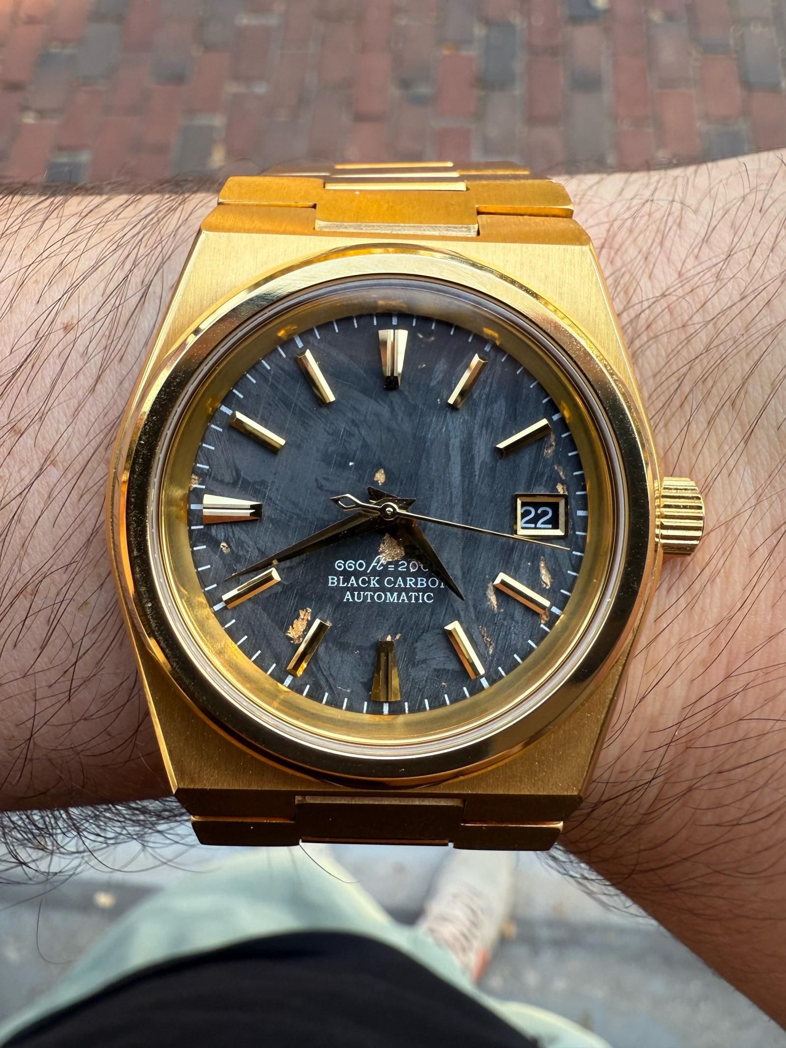 Just finished this PRX mod with a carbon dial | WatchCrunch