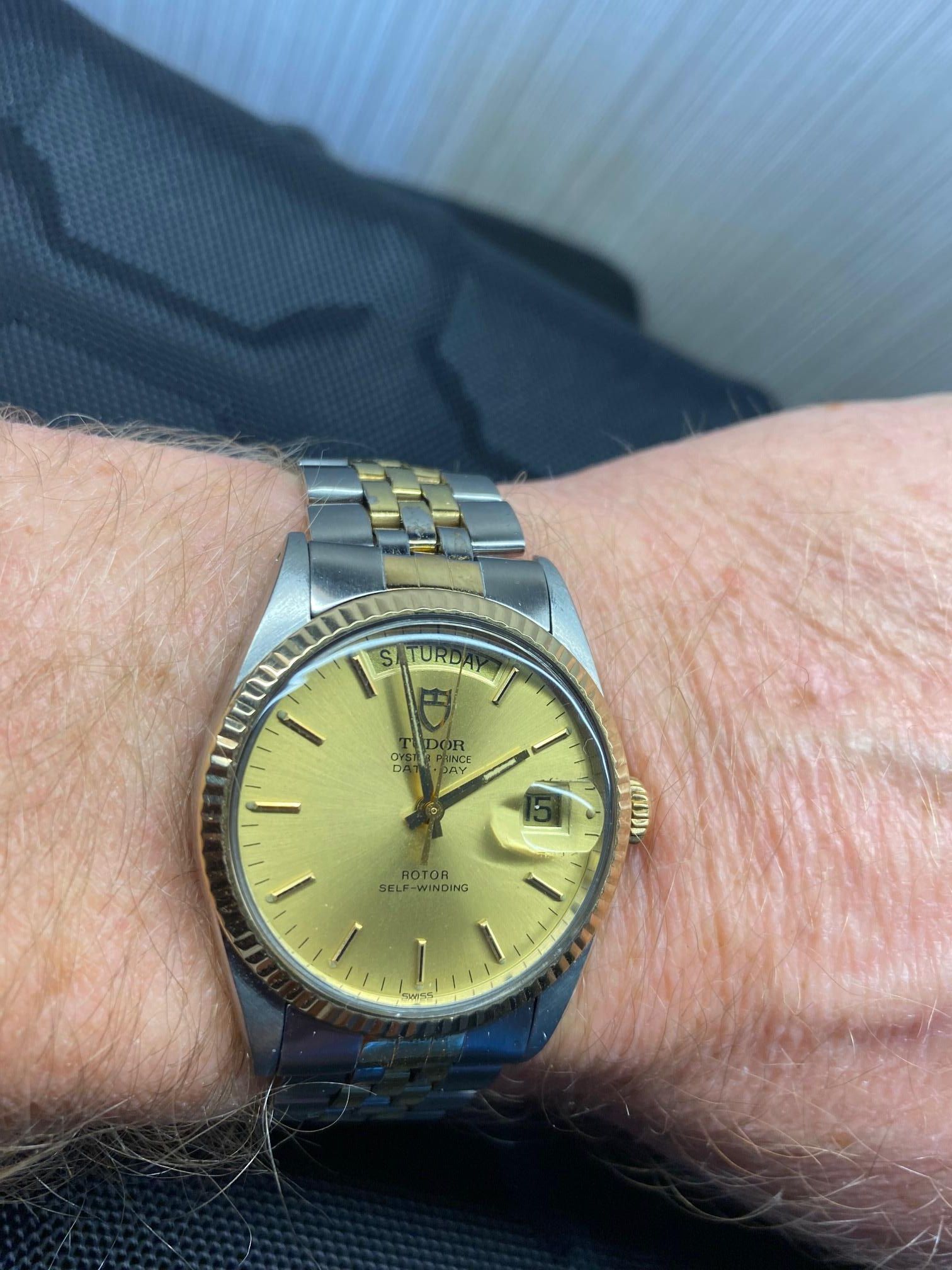 Tudor Prince Date Day Gold Dial | WatchCrunch