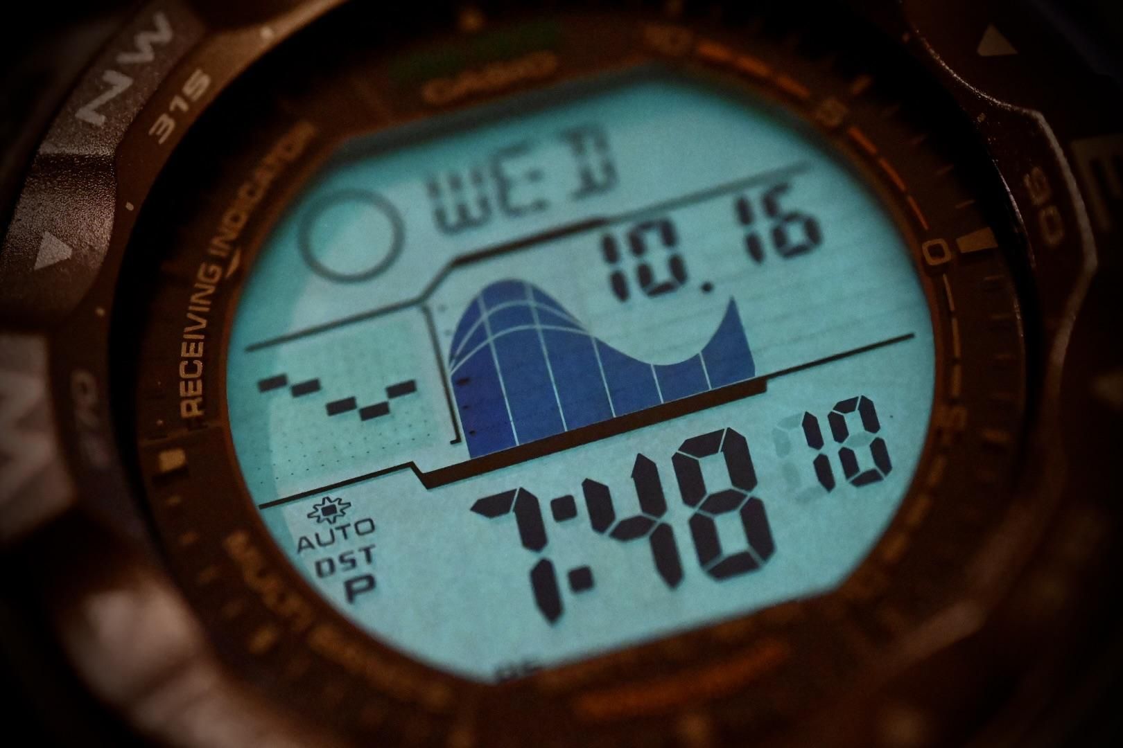 Protrek PRW-2500T with multiband6, moon phase, and tide graph | WatchCrunch