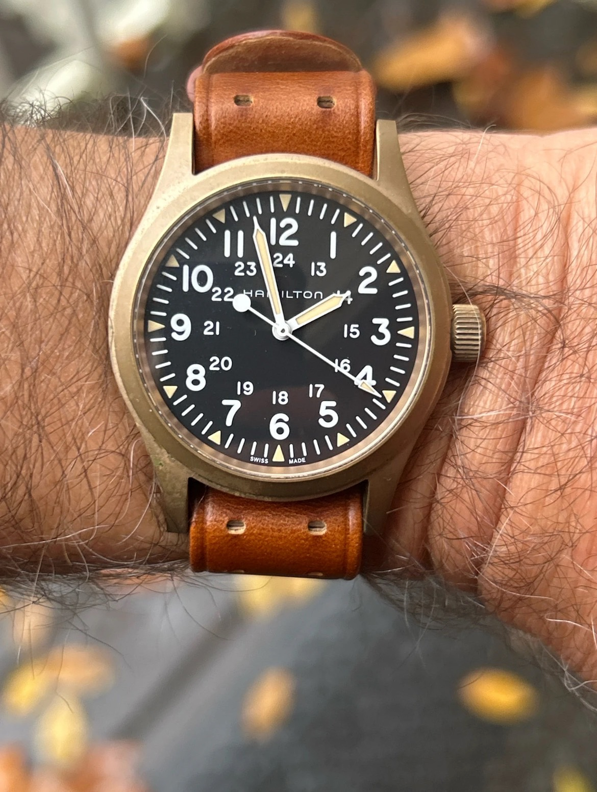 Hamilton Khaki Field Mechanical Bronze | WatchCrunch