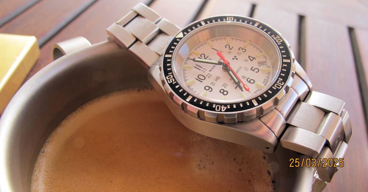 Do you like white dial watches (and coffee) too? Because I sure do ...