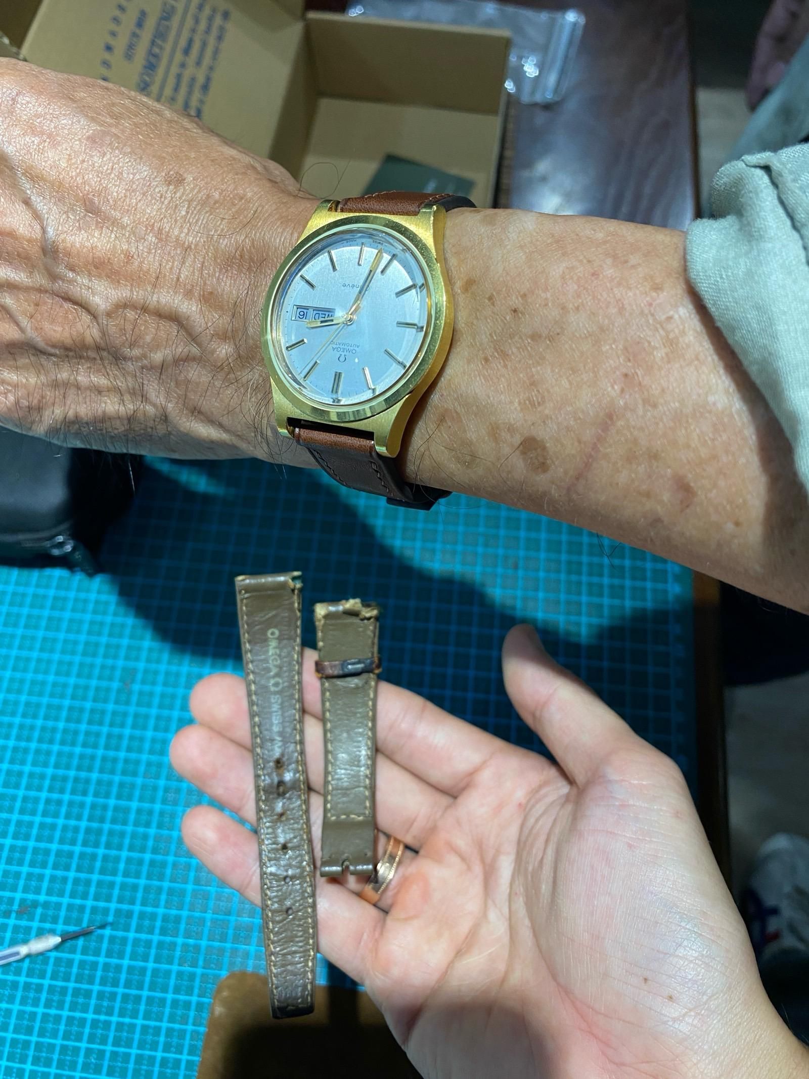 New leather strap for vintage Omega watch | WatchCrunch