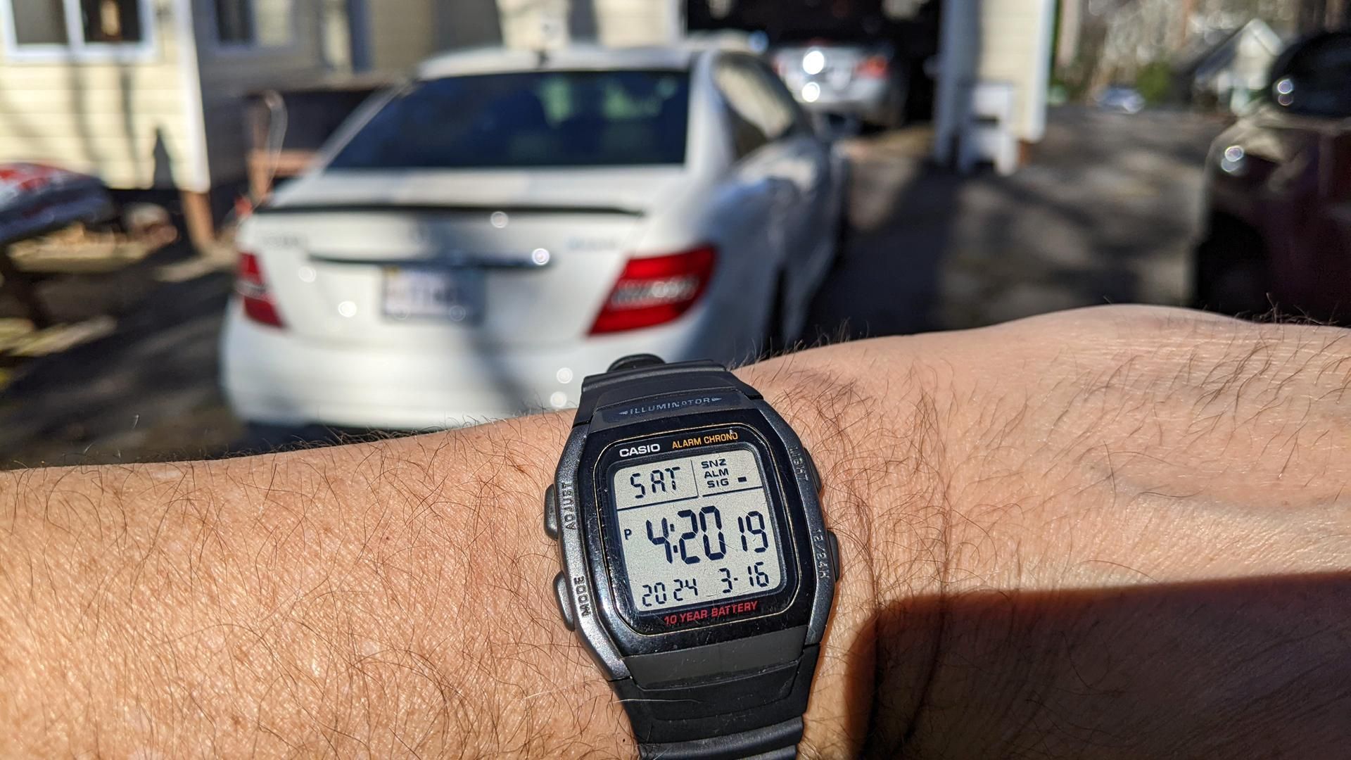 Trusty Casio W-96H on Car Wash Duty | WatchCrunch