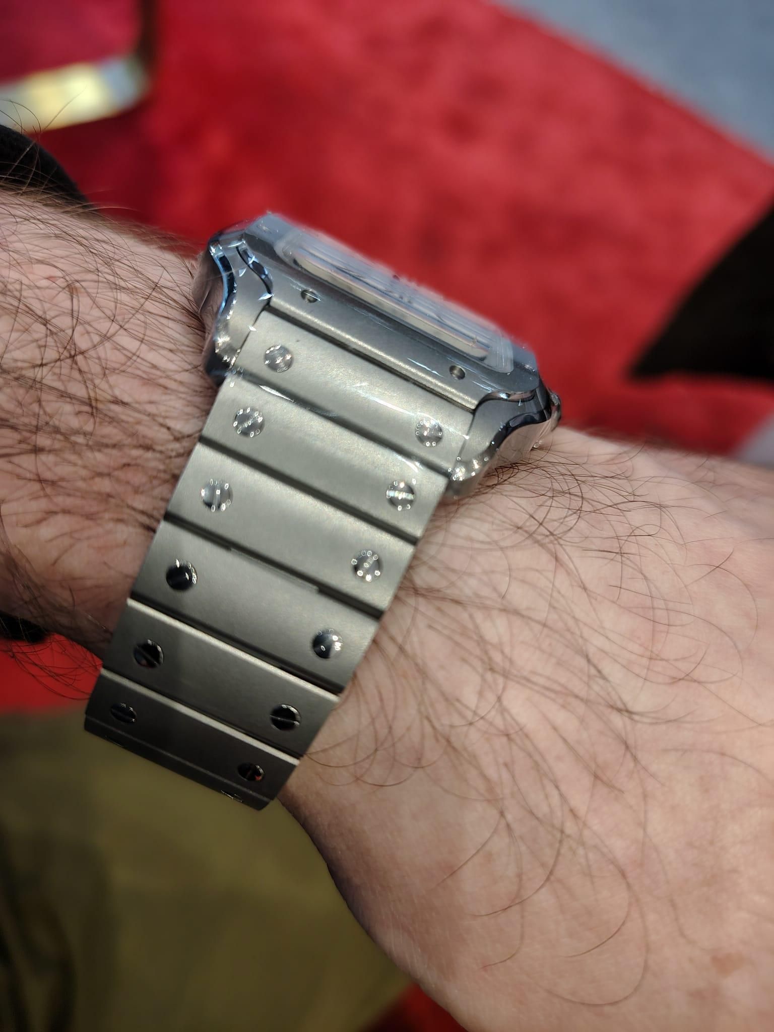 Cartier Santos Titanium - trying it on today | WatchCrunch