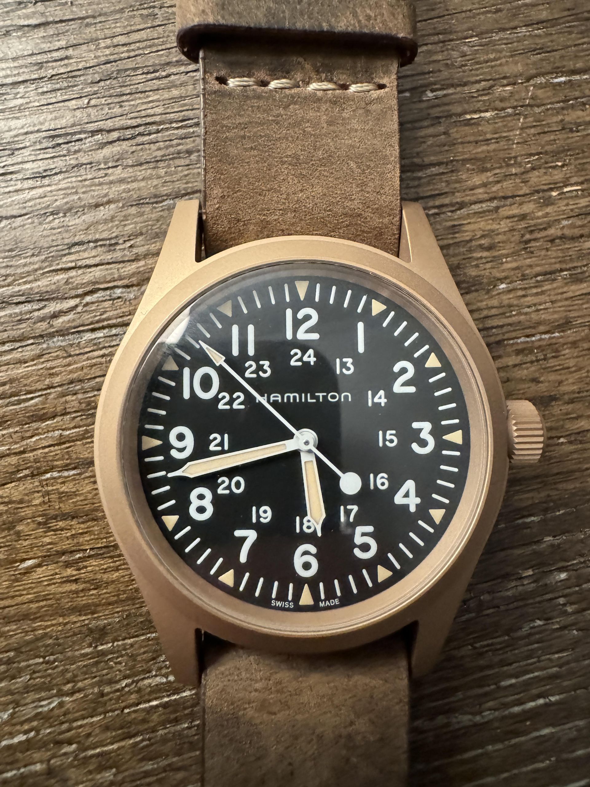 Hamilton Khaki Field Mechanical Bronze | WatchCrunch