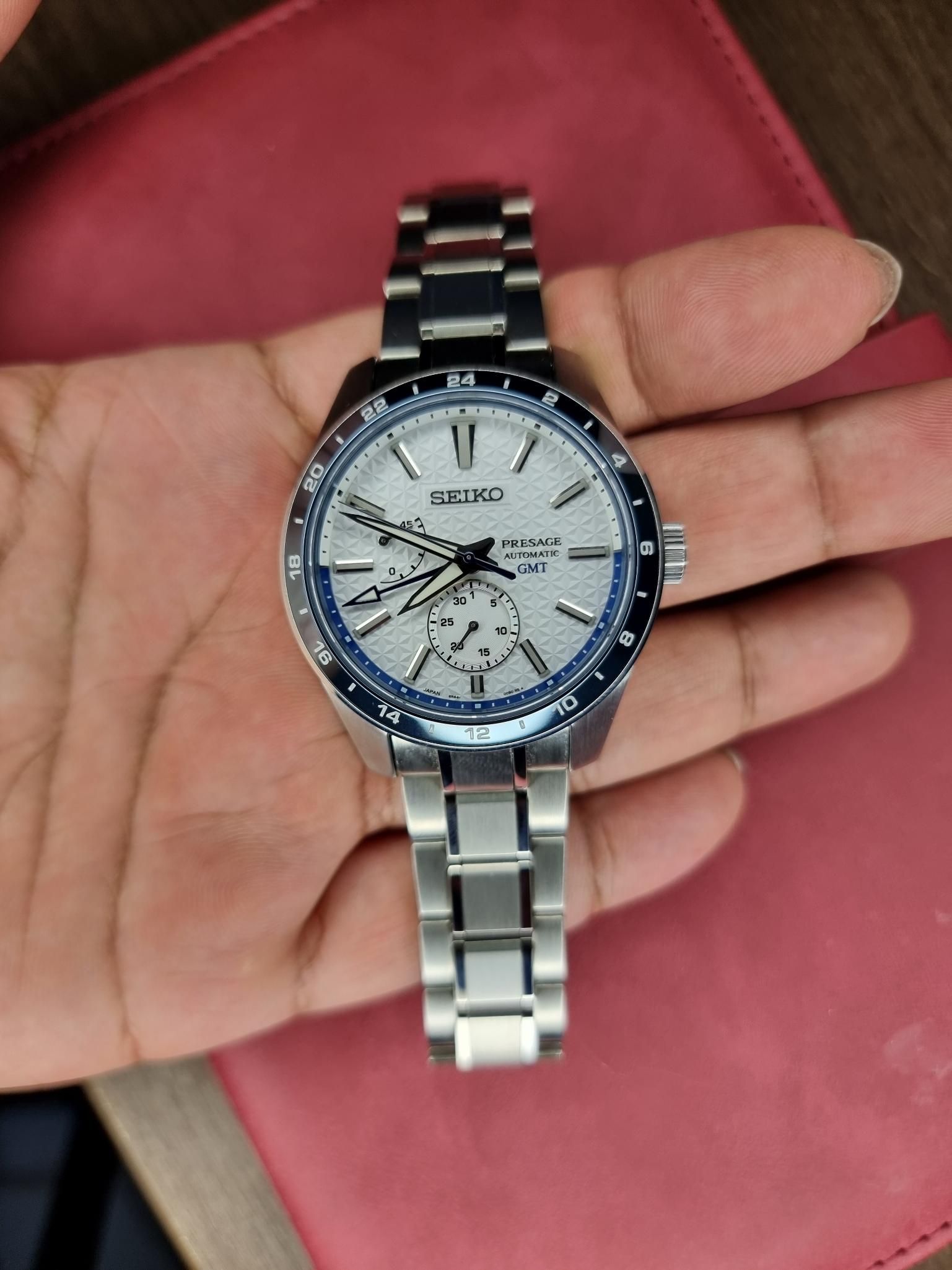 Seiko Presage Sharp Edge GMT "SPB223J1" 6 months review | WatchCrunch