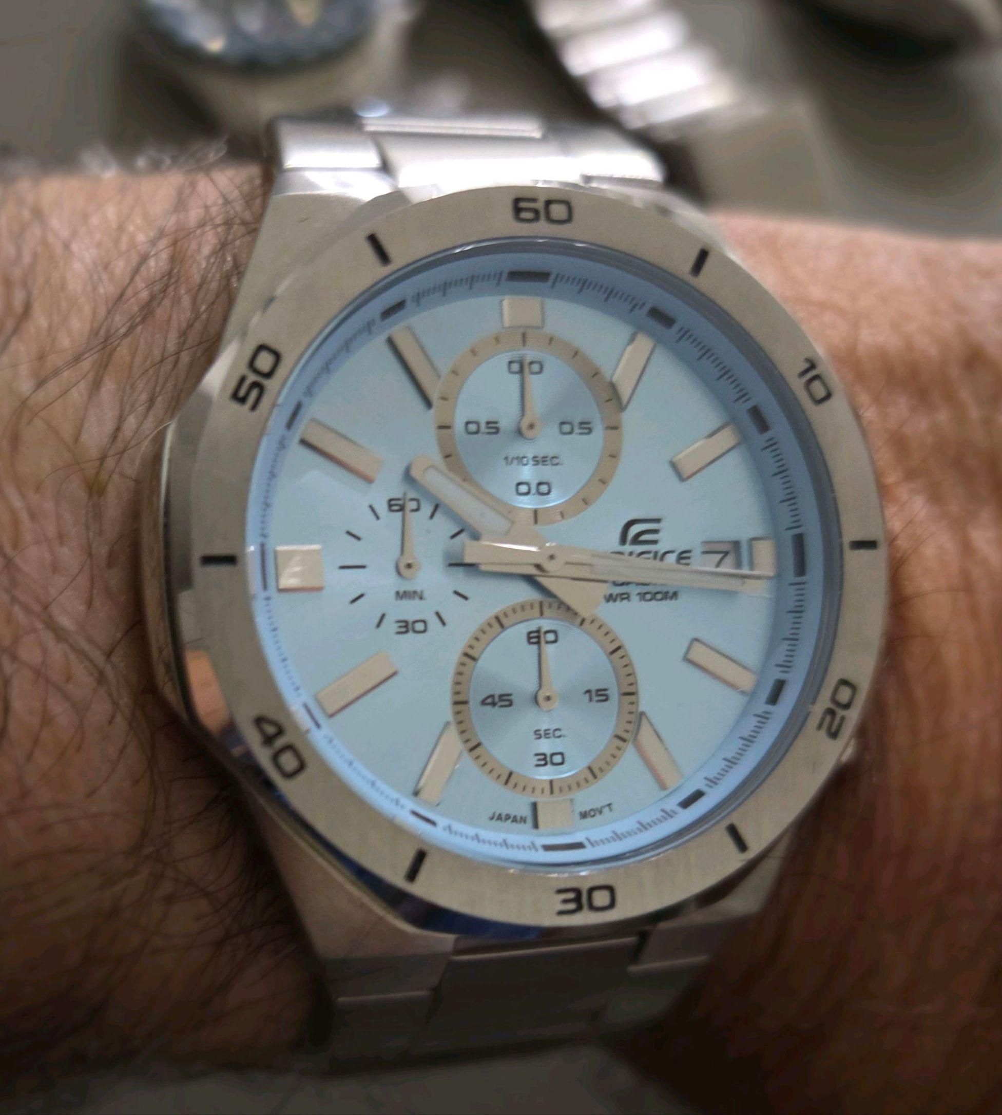 Casio Edifice "Slim Oak" Sky Blue EFR-S108D-2AV | WatchCrunch