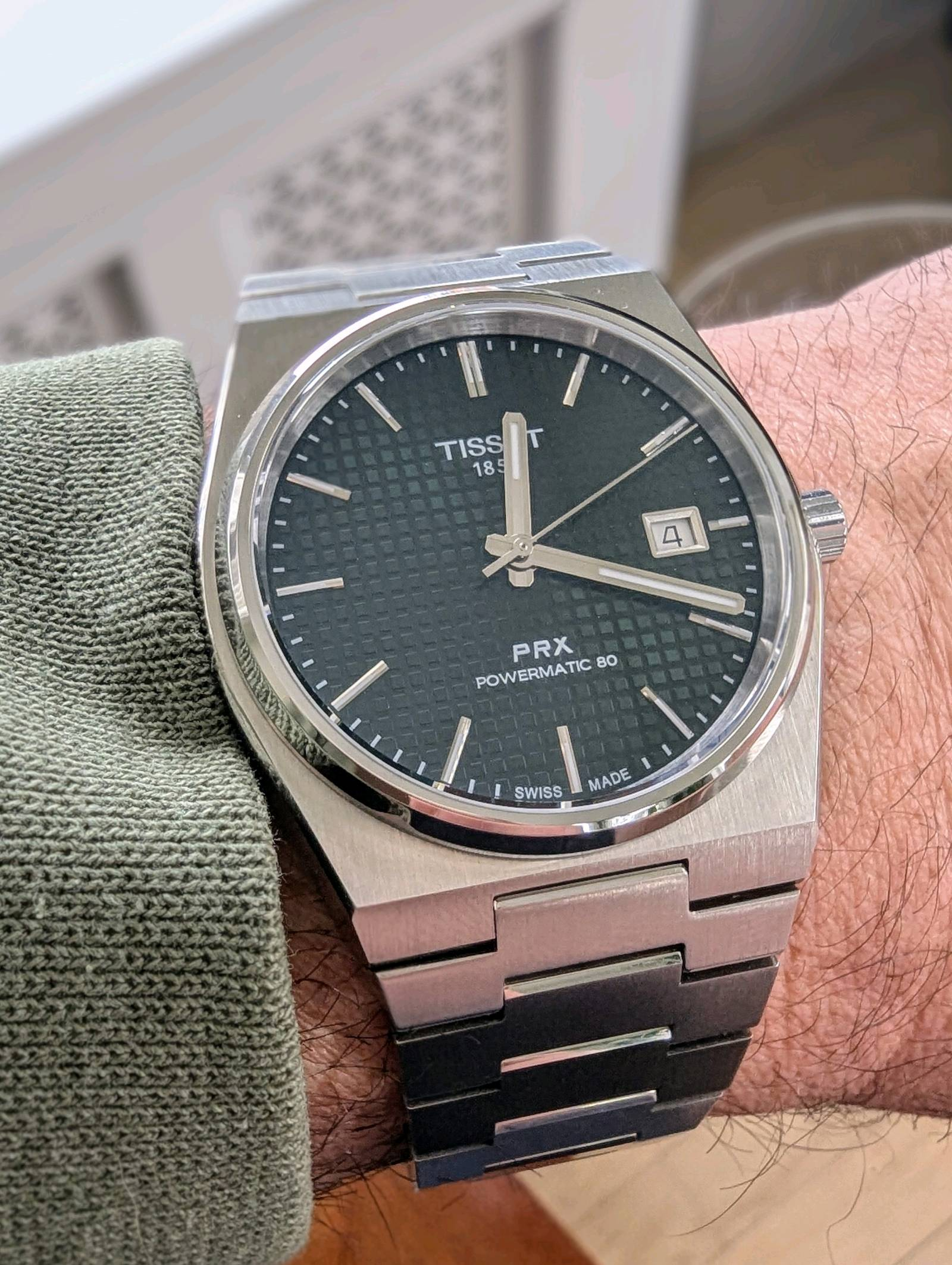Tissot PRX Powermatic 80 in green | WatchCrunch