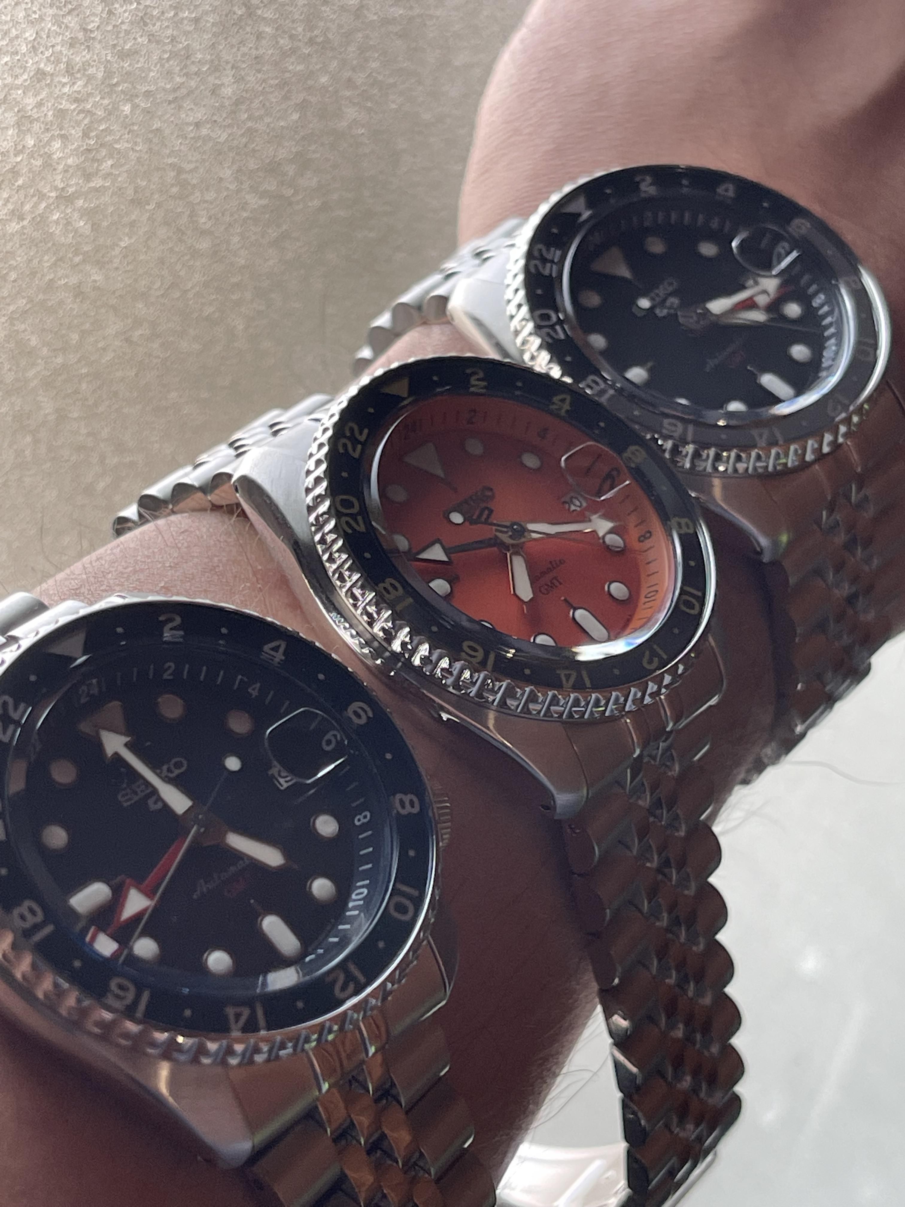 Seiko 5 GMT color choices | WatchCrunch