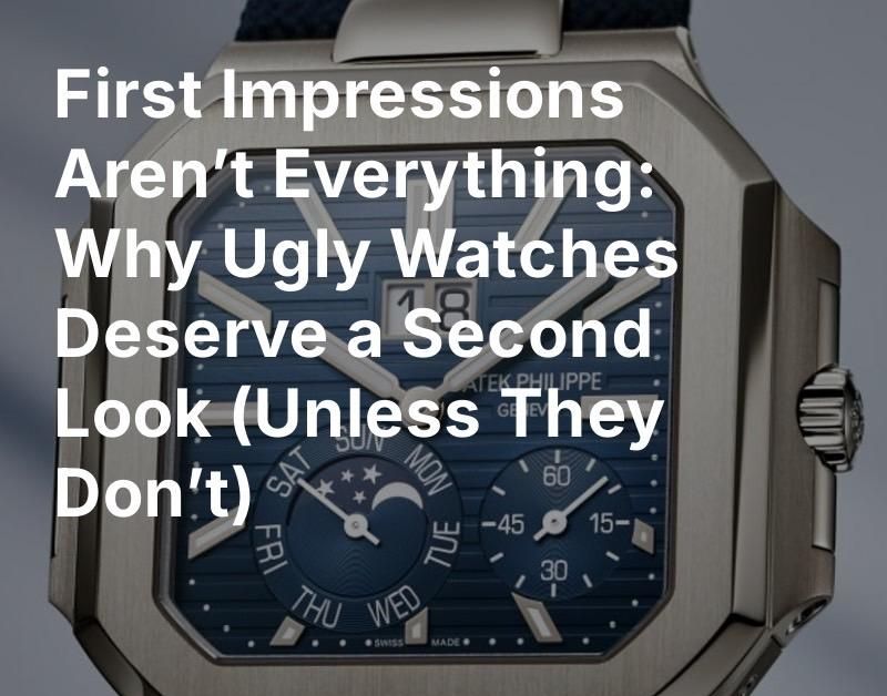 First Impressions Aren’t Everything: Why Ugly Watches Deserve a Second ...