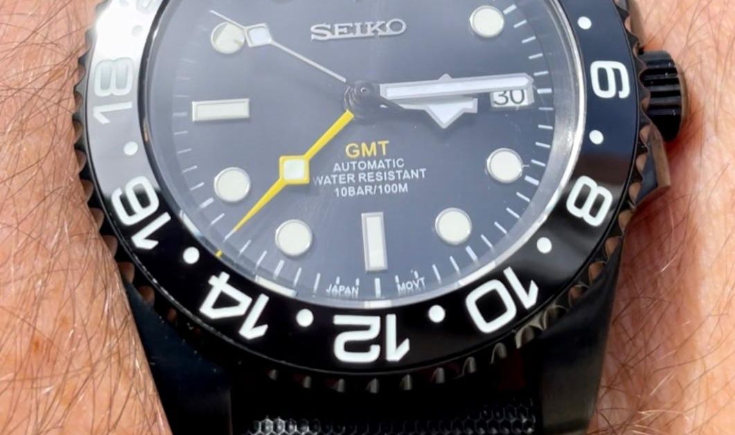 Seiko Mod: black bay stealth GMT | WatchCrunch