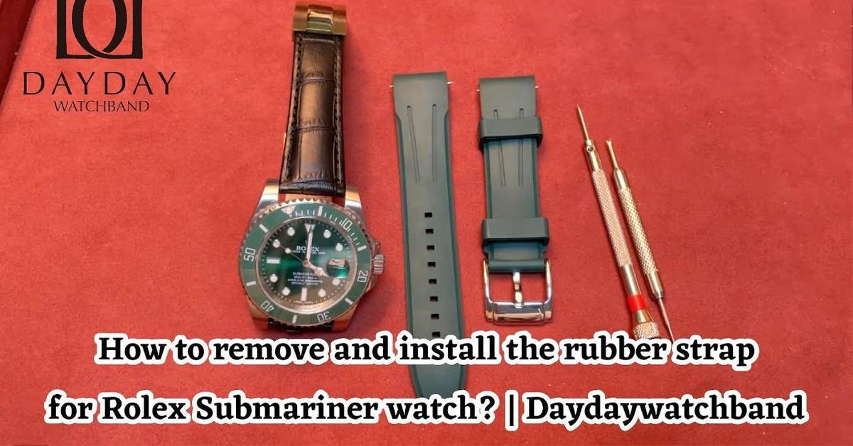 How to remove and install the leather/rubber strap for Rolex submariner ...