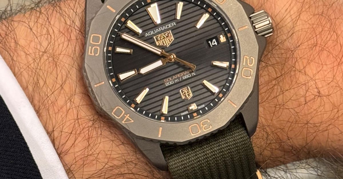 New Time+Tide Tag Heuer Solargraph Titanium Sundowner | WatchCrunch