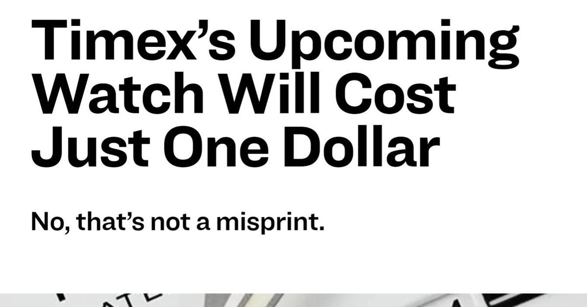 Timex 170th Anniversary One Dollar Watch | WatchCrunch