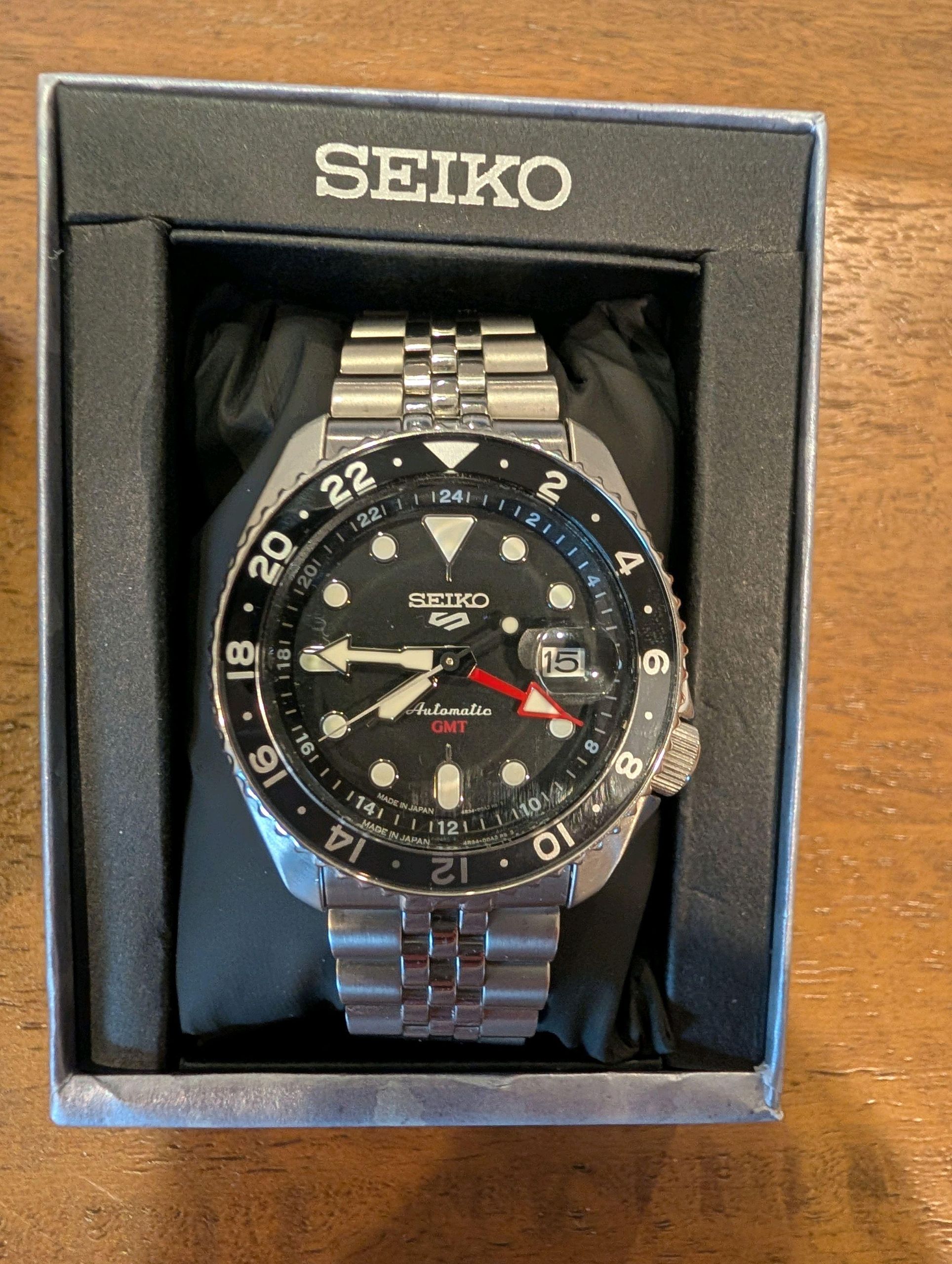 Seiko 5 Seiko 5 Gmt Ssk001 — Full Set + Pepsi Bezel & Sapphire Mods For ...