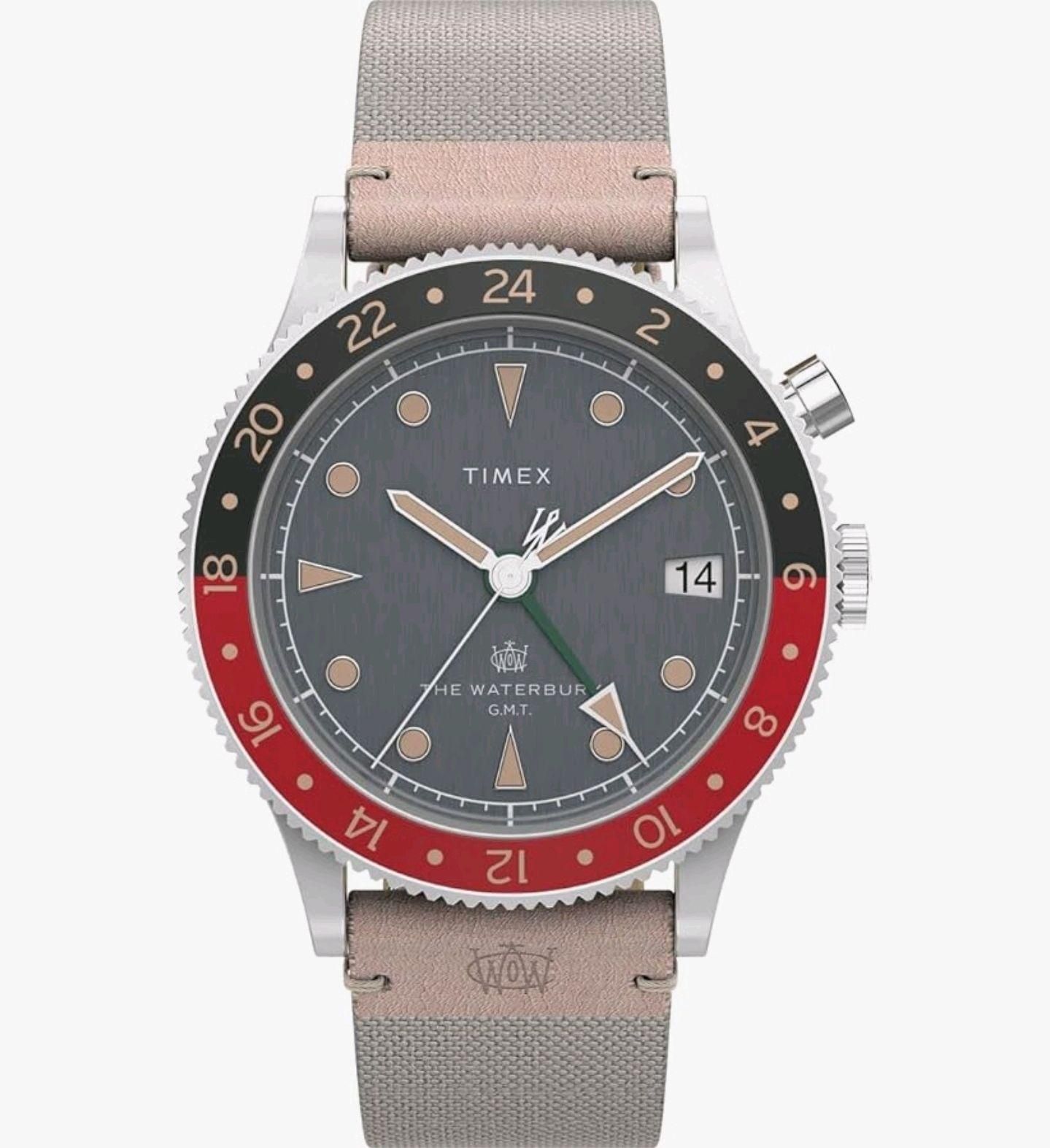 Timex Waterbury Traditional "Coke" GMT TW2V74100VQ | WatchCrunch