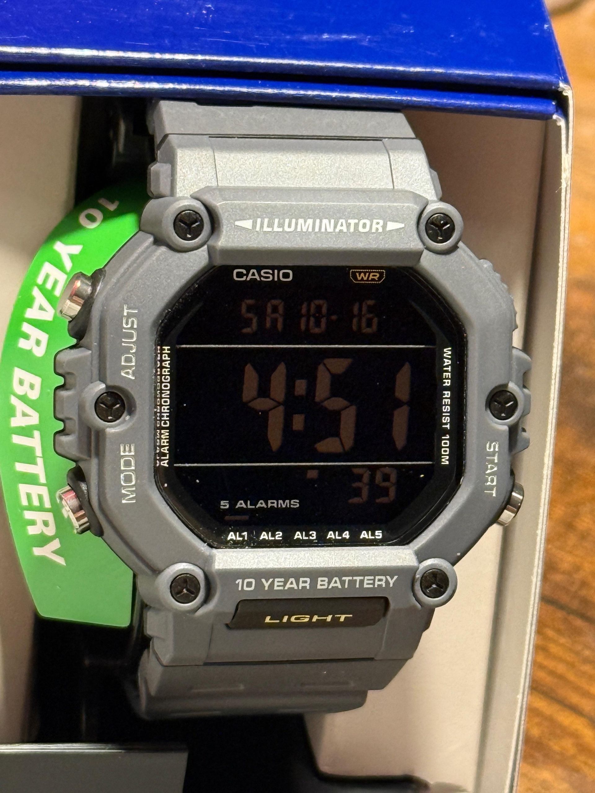 Casio AE-1600H Series Digital Watch AE1600H-8BVKC | WatchCrunch