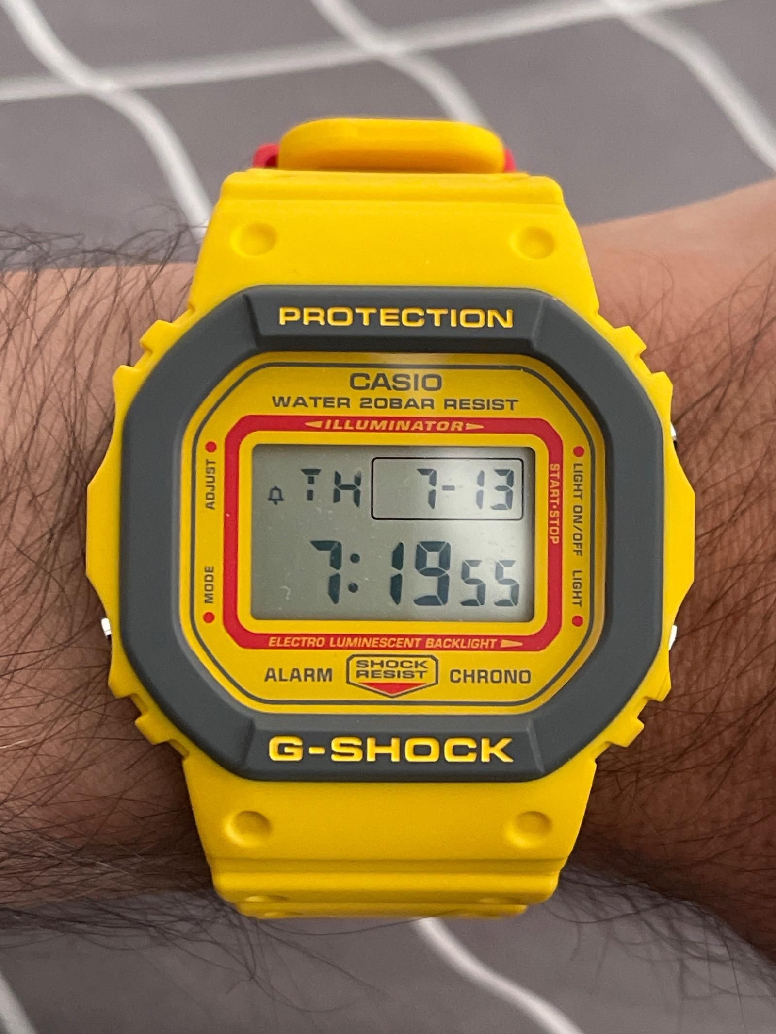 G-Shock Casio 90s Heritage Color Series Watch DW5610Y-9 Yellow ...