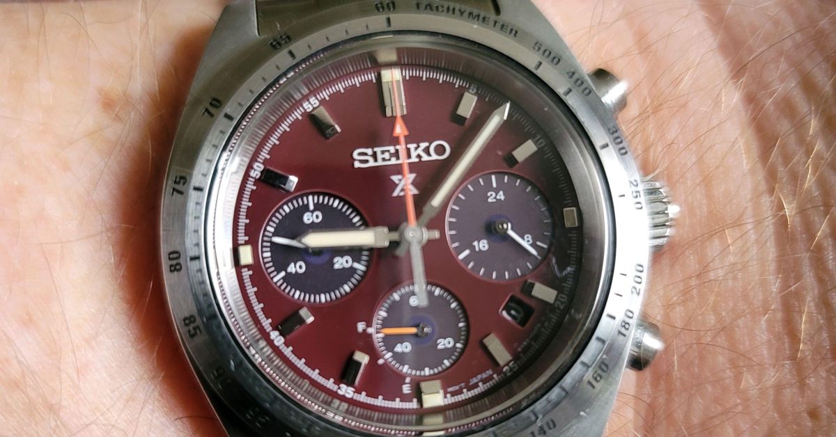 seiko prospex speedtimer ssc953p1 red | WatchCrunch
