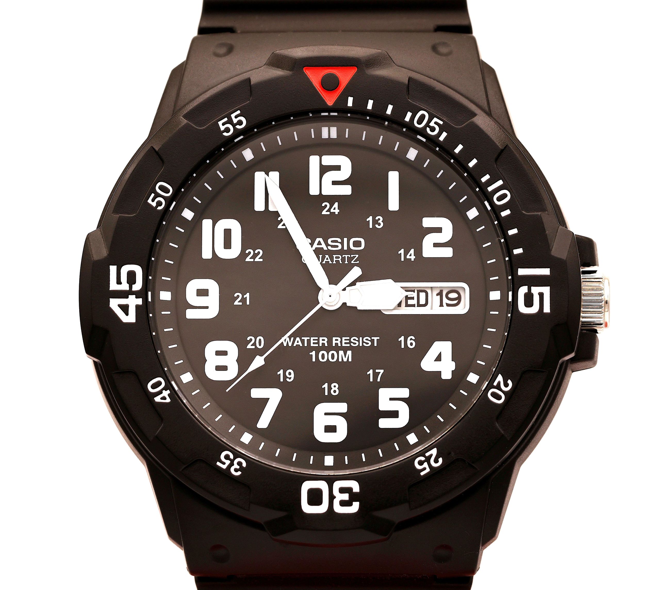 Casio Quartz Analog Day-Date MRW200H-1BV | WatchCrunch