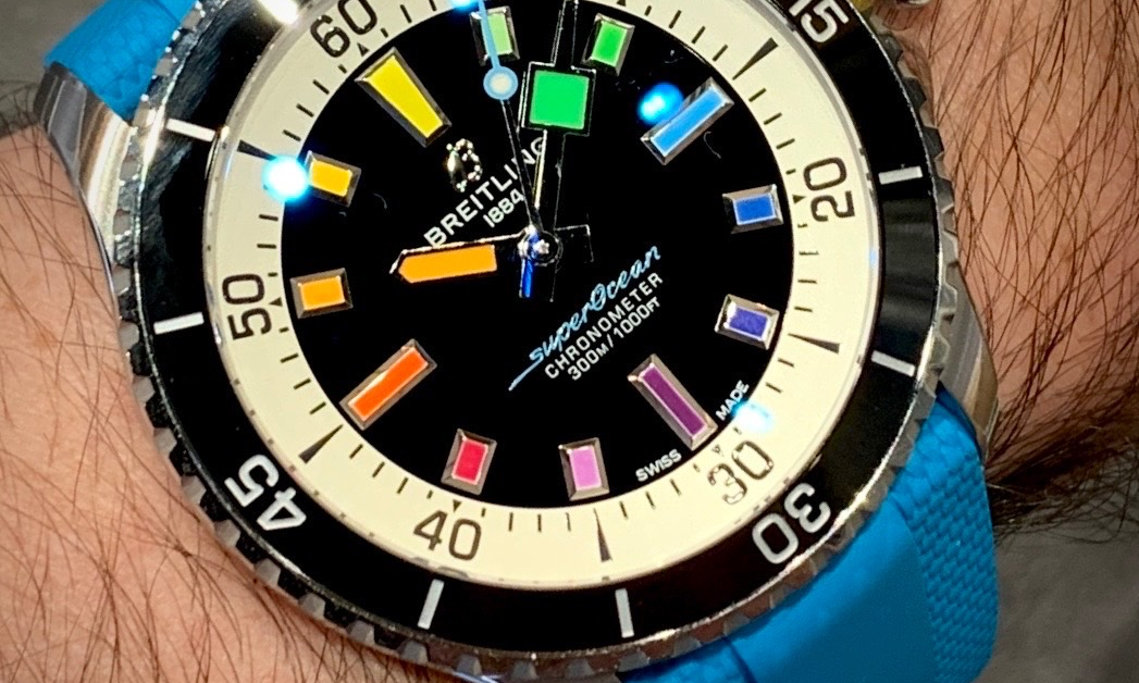 New Breitling Superocean Rainbow IN PERSON | WatchCrunch