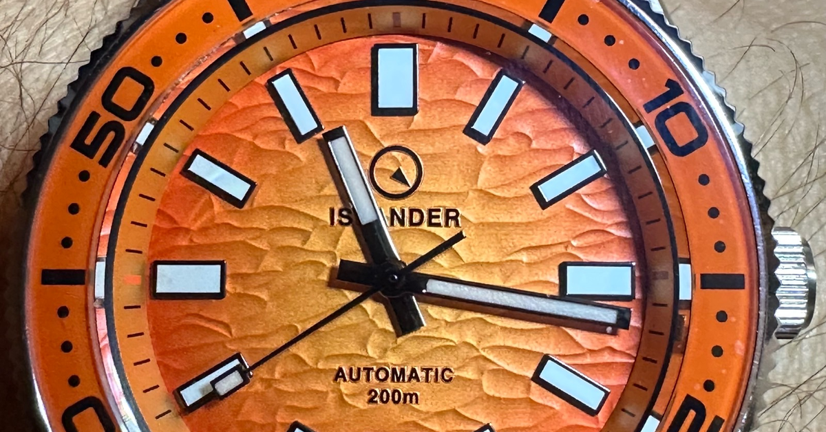 Islander Northport “Fireball” Hi-Beat Automatic Dive Watch - Sunset ...