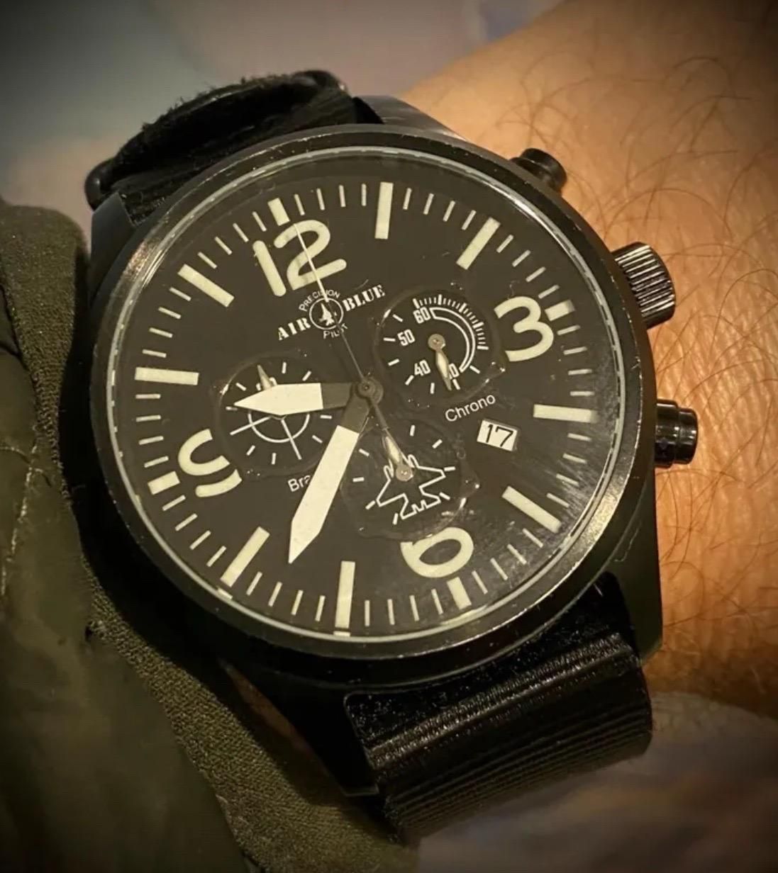 Air Blue “Bravo Cockpit Chronograph” | WatchCrunch