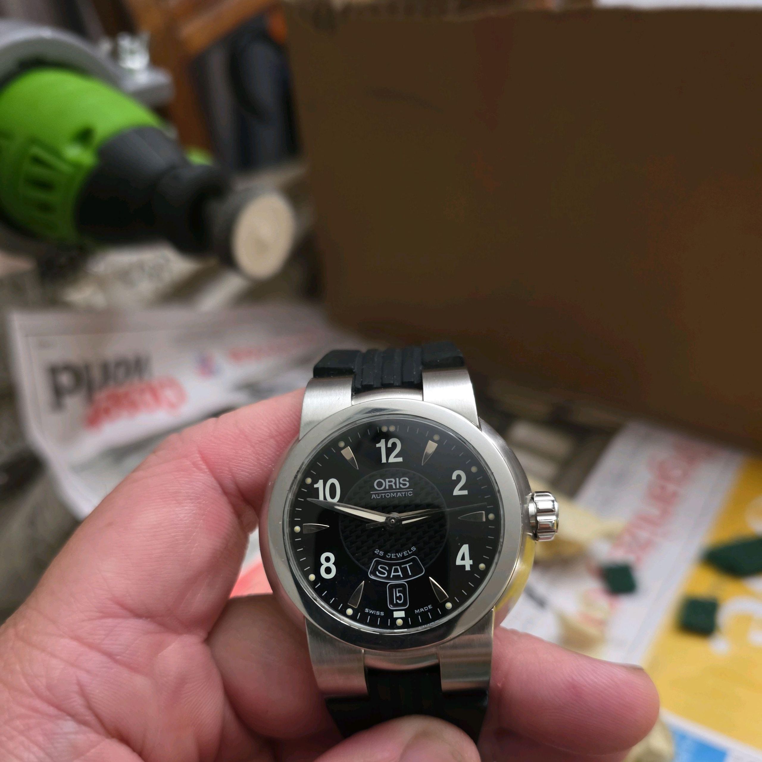My first restoration... Test subject Oris TT1 Big Day Date | WatchCrunch