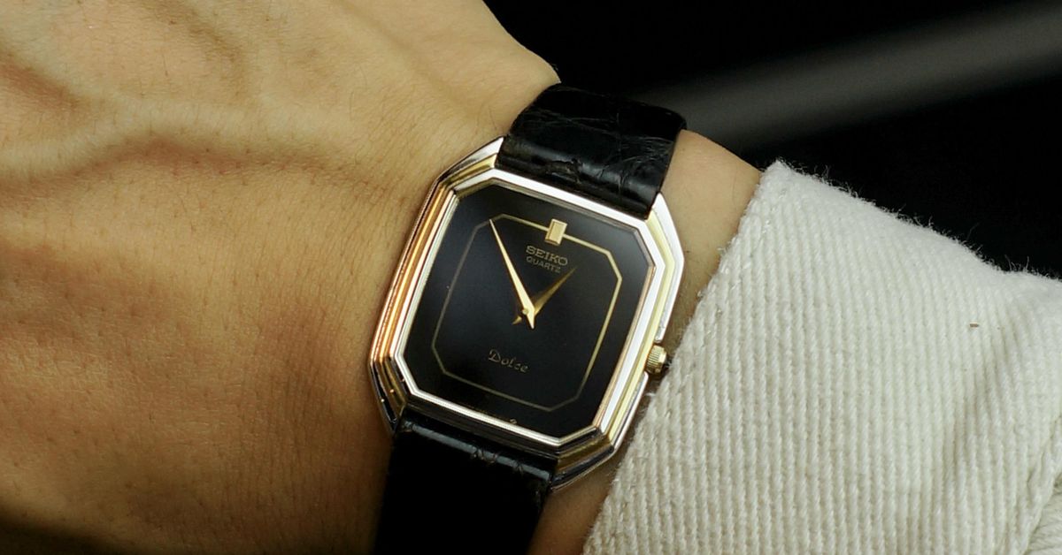 VINTAGE 1981 SEIKO DOLCE OCTAGON BLACK DIAL Ref. 9520-5120A rare and ...