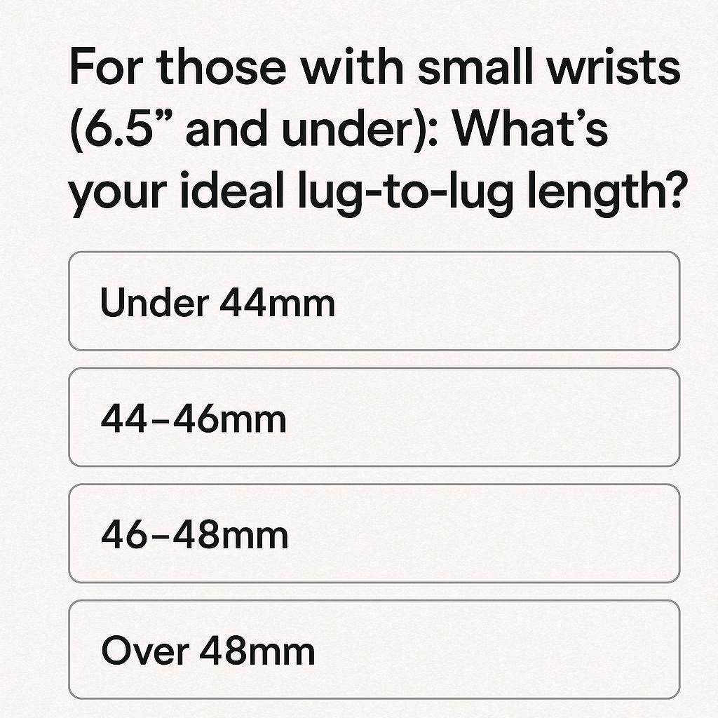 For those with small wrists (6.5" and under): What’s your ideal lug-to ...