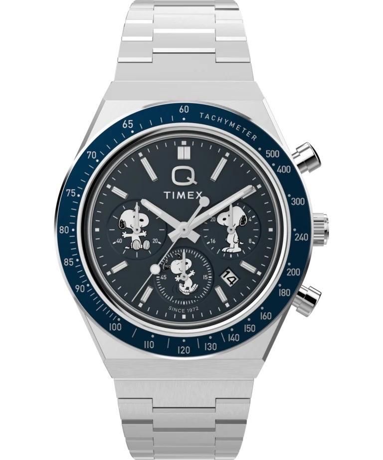 Timex Q Chronograph Snoopy Blue Dial | WatchCrunch