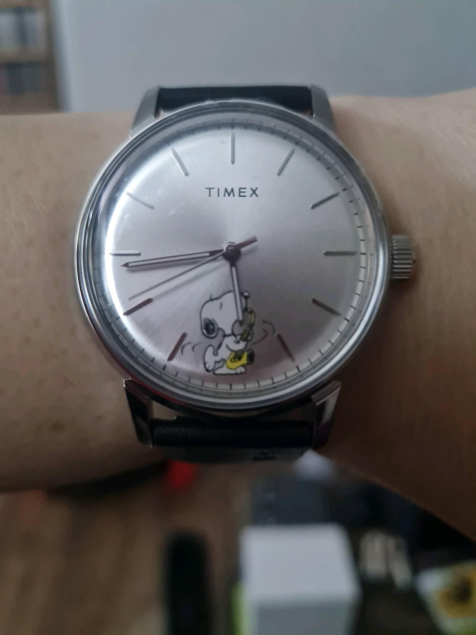 Timex Marlin Peanuts Snoopy Saxophone Limited Edition Automatic Watch ...