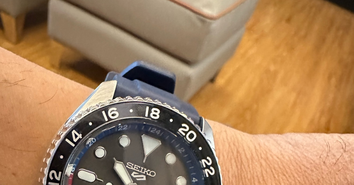 Blue rubber strap + Seiko SSK019 | WatchCrunch