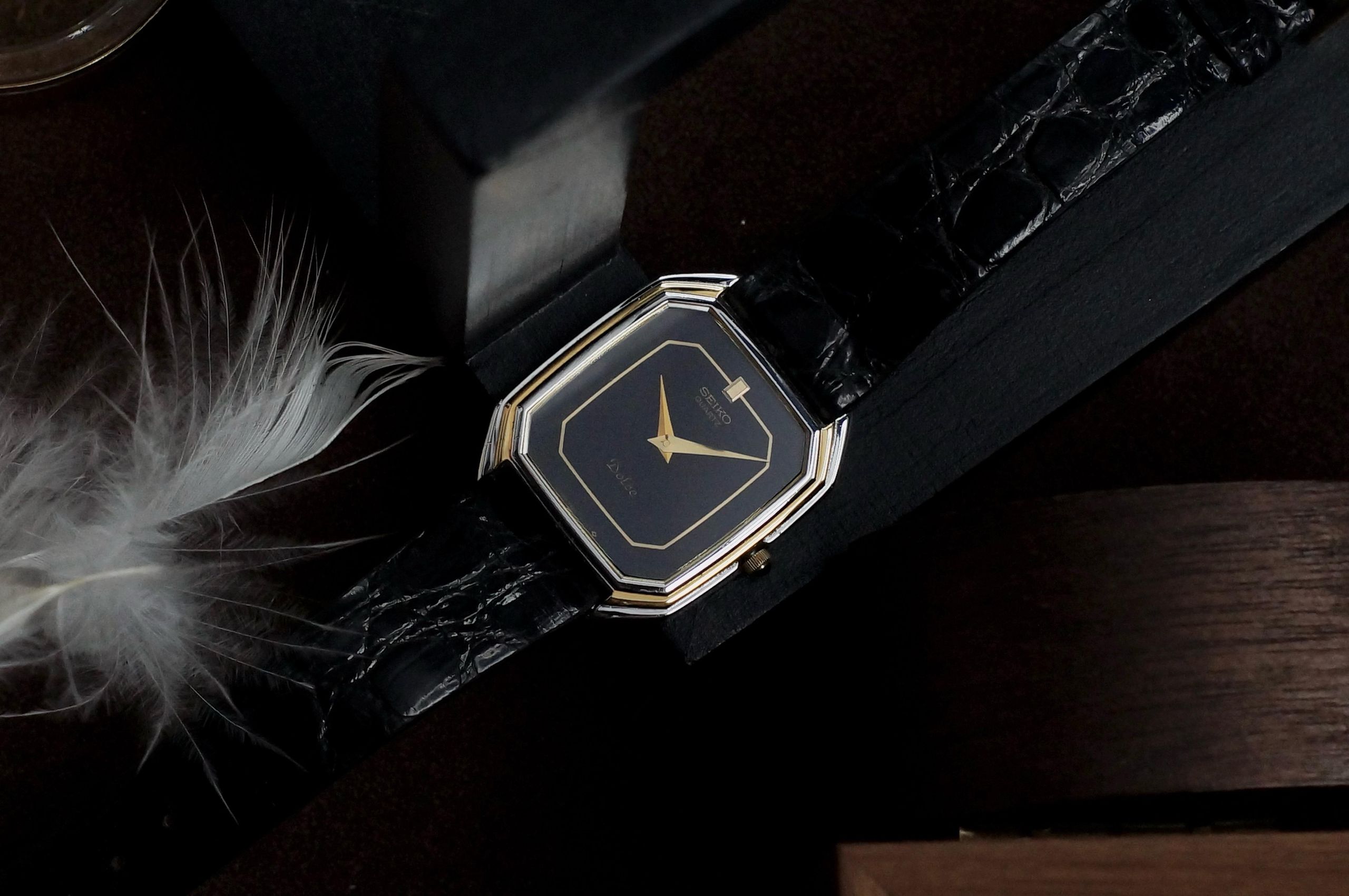 VINTAGE 1981 SEIKO DOLCE OCTAGON BLACK DIAL Ref. 9520-5120A rare and ...