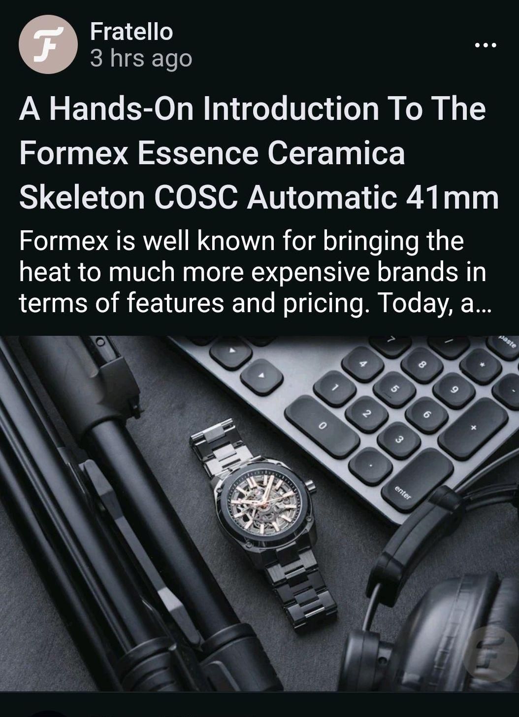 The new formex ceramic | WatchCrunch