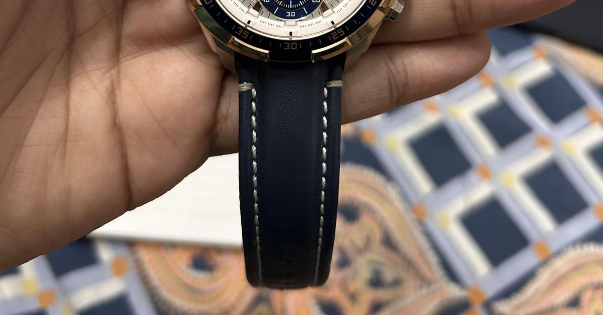 2 Tone Edifice Blue Chronograph | WatchCrunch