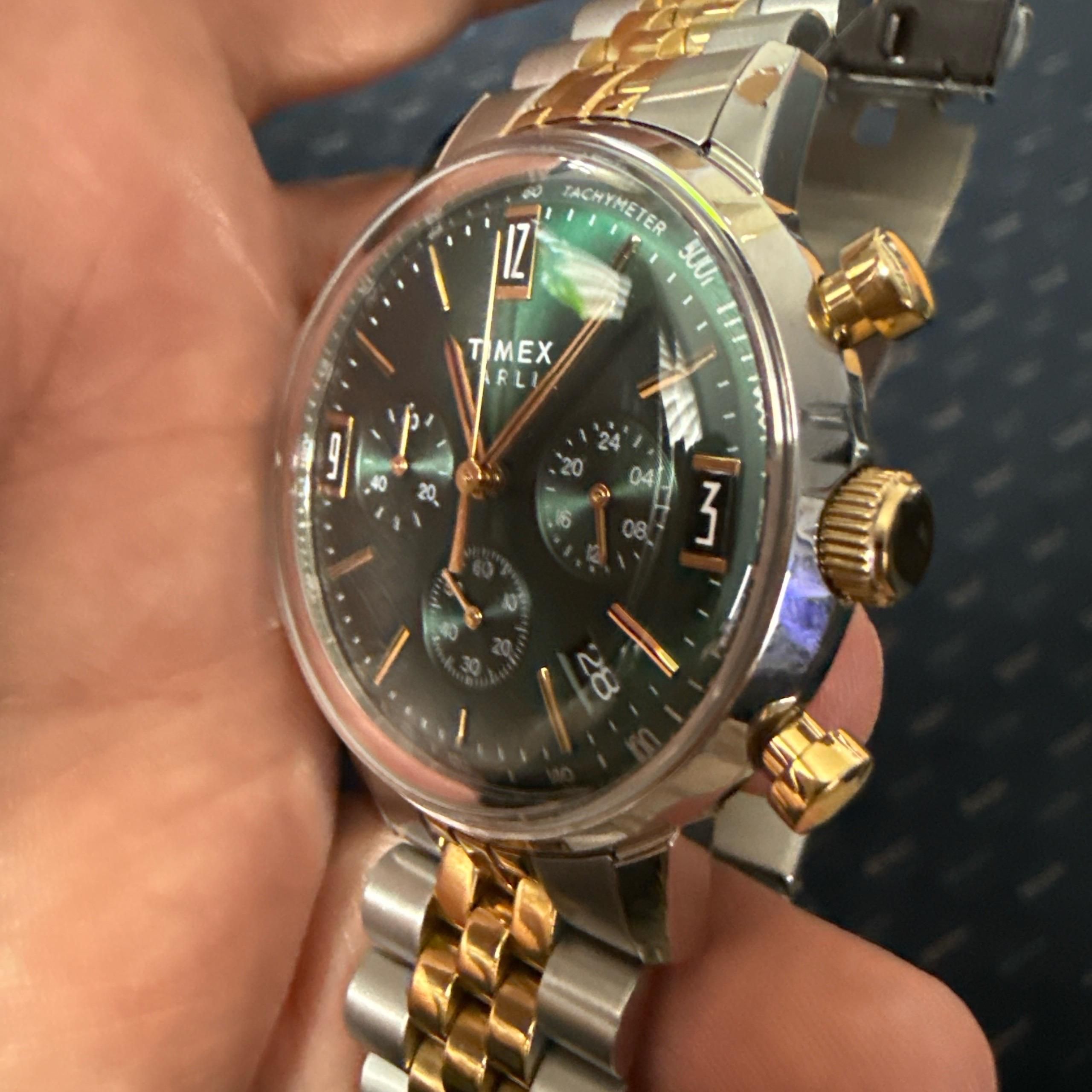 Timex Marlin Chronograph Tachymeter 40mm Stainless Steel Bracelet Watch ...