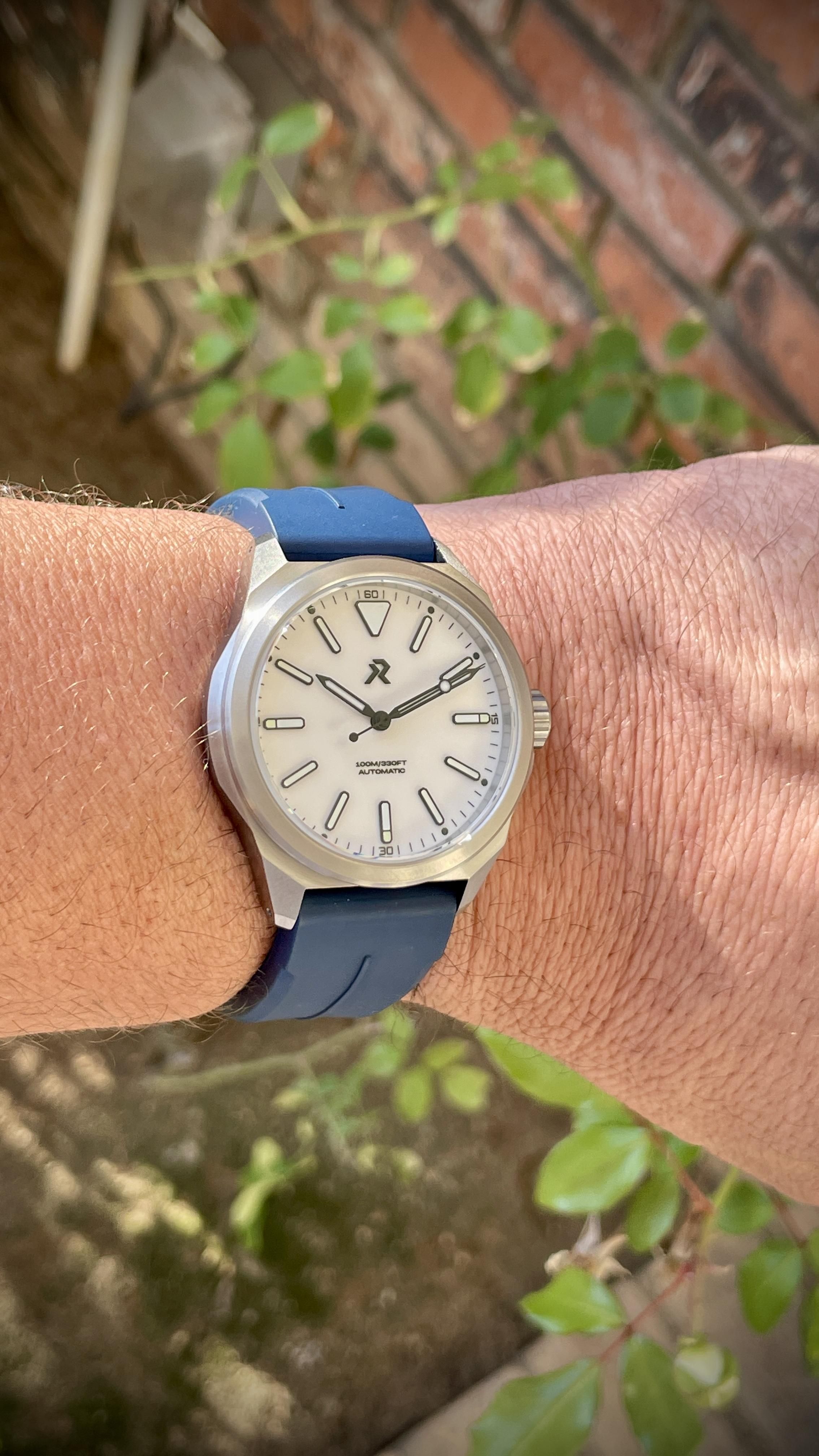 Review of the RZE Resolute Pro (Titanium, White Enamel 40mm) | WatchCrunch