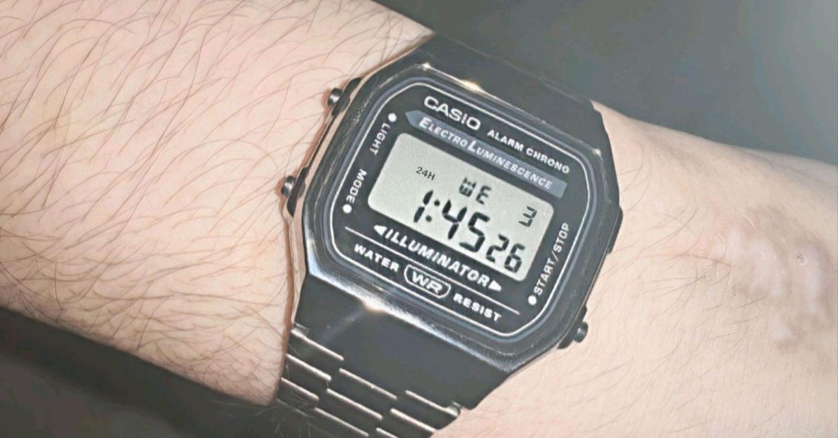 Casio A168 Gunmetal - My Nighttime Companion | WatchCrunch