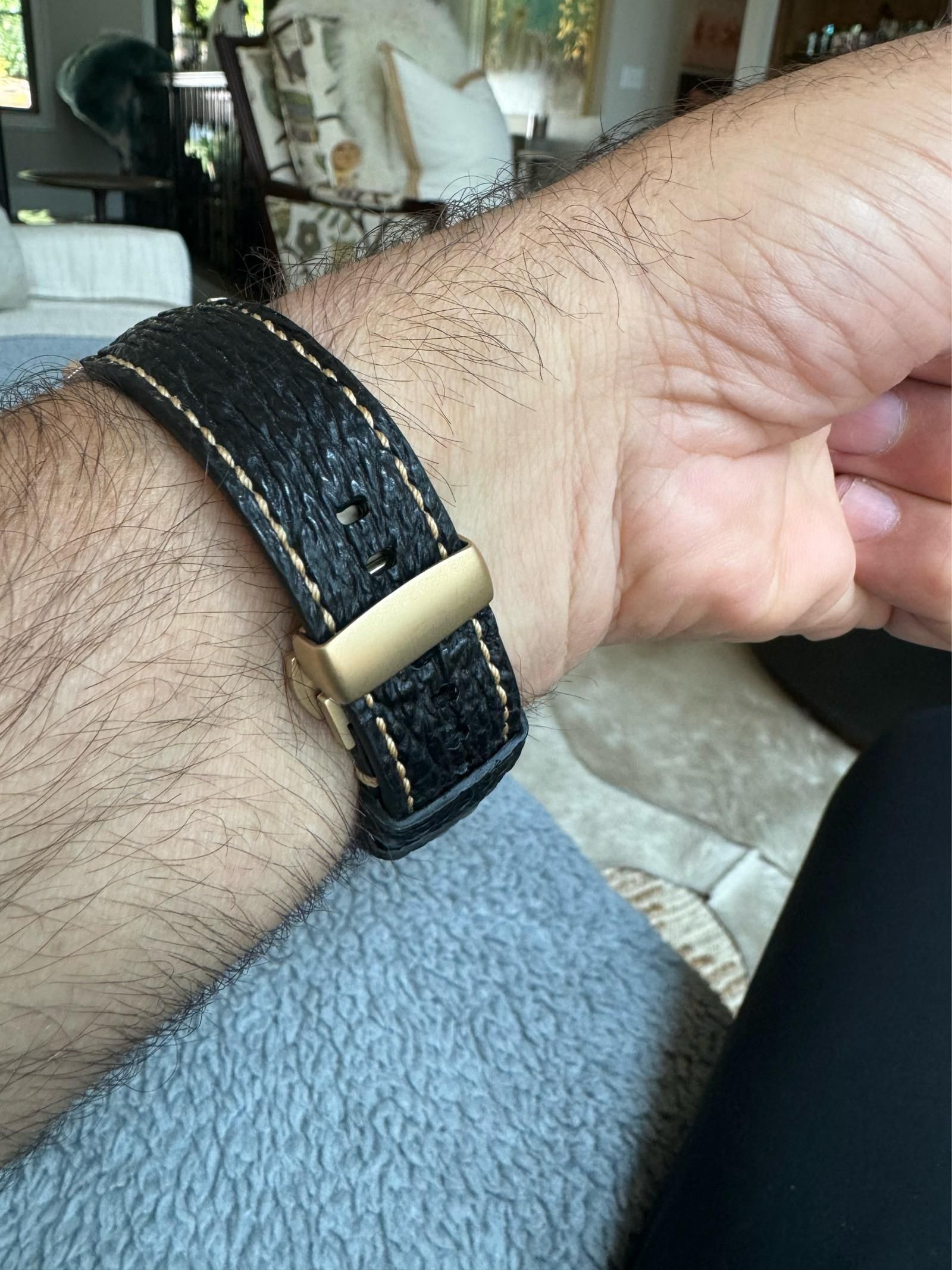 New Sharkskin strap from @aaronbespoke, transforms the watch | WatchCrunch