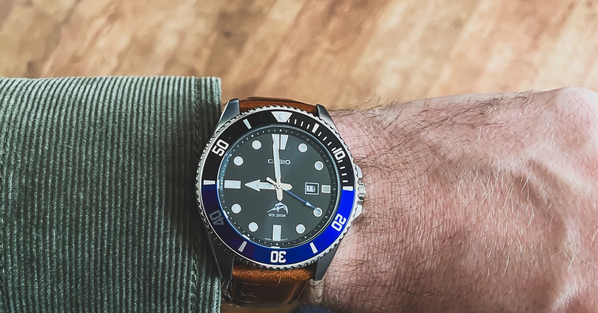 Casio Duro with Brown Leather Strap 😍 | WatchCrunch