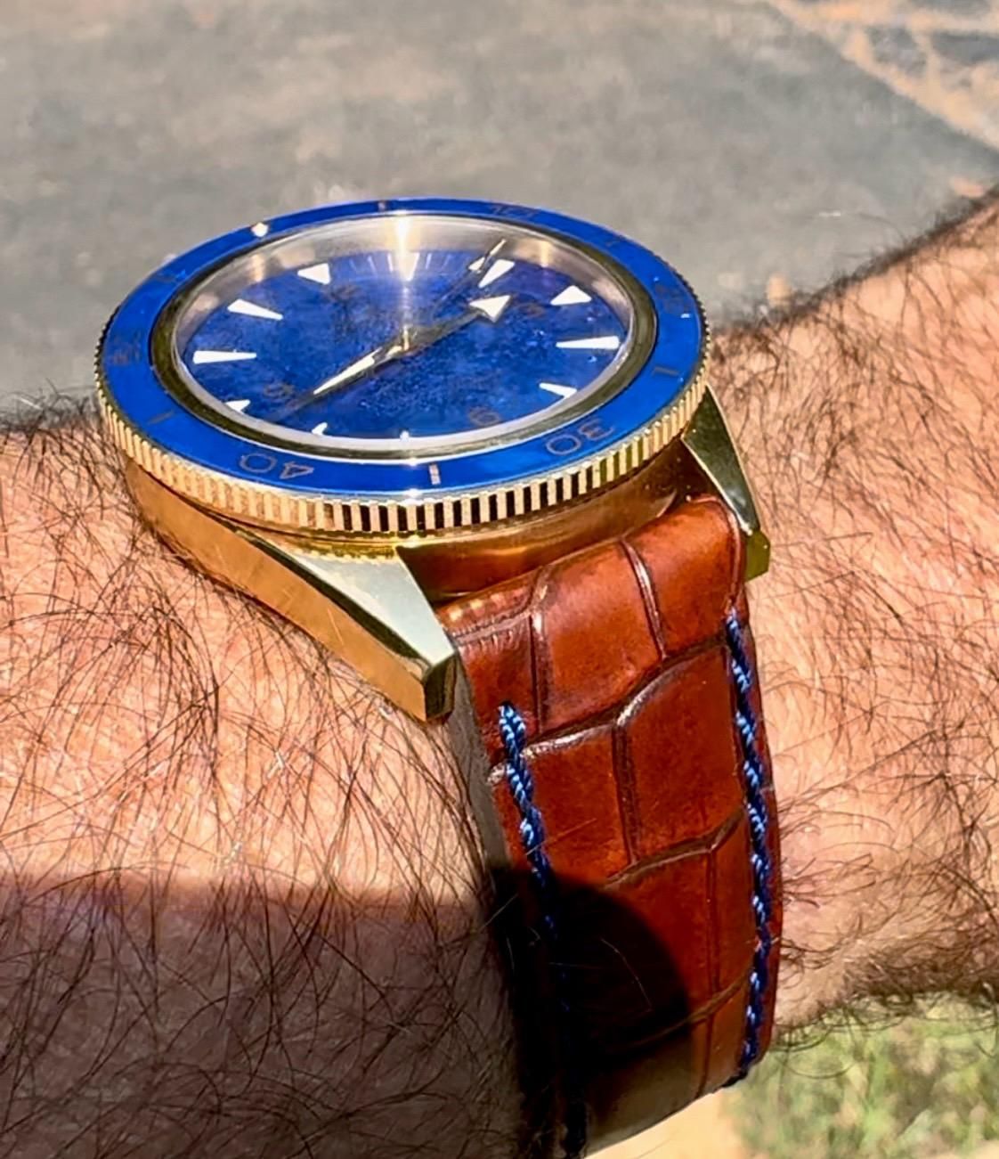 Another amazing strap by Aaron Bespoke transforms a very rare Seamaster ...