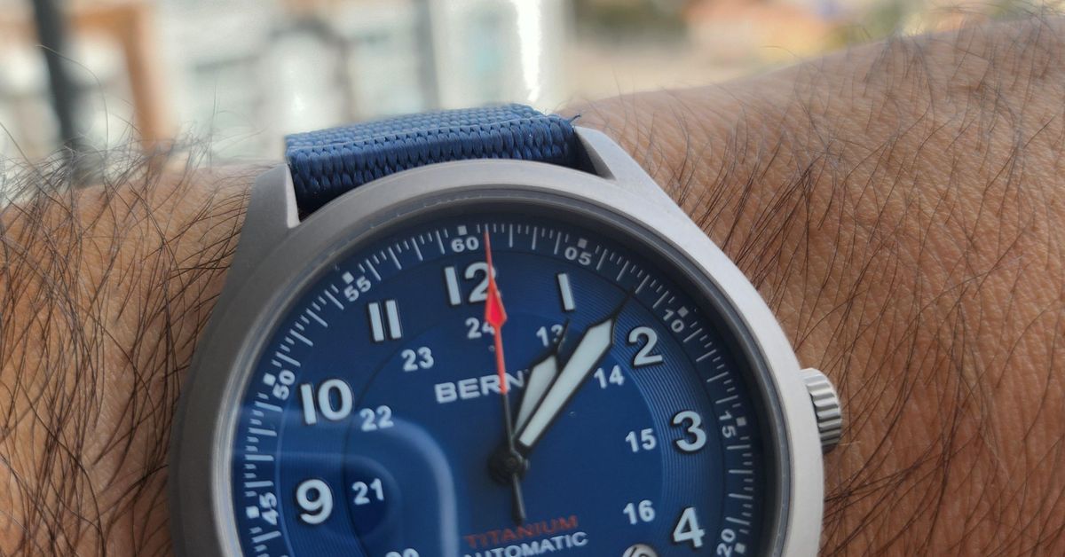 Berny Automatic Titanium Field Watch | WatchCrunch