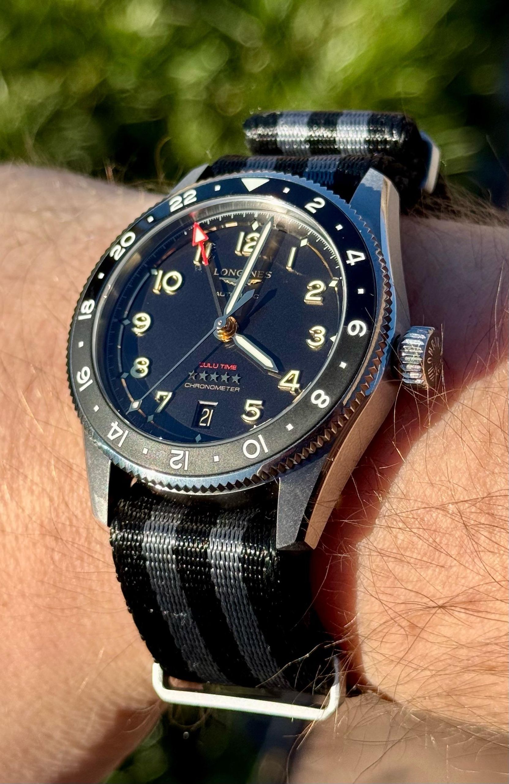 Longines Spirit Zulu Time GMT Titanium | WatchCrunch